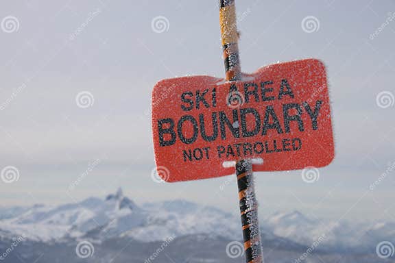 Ski Area Boundary stock photo. Image of closeup, trail - 1697708
