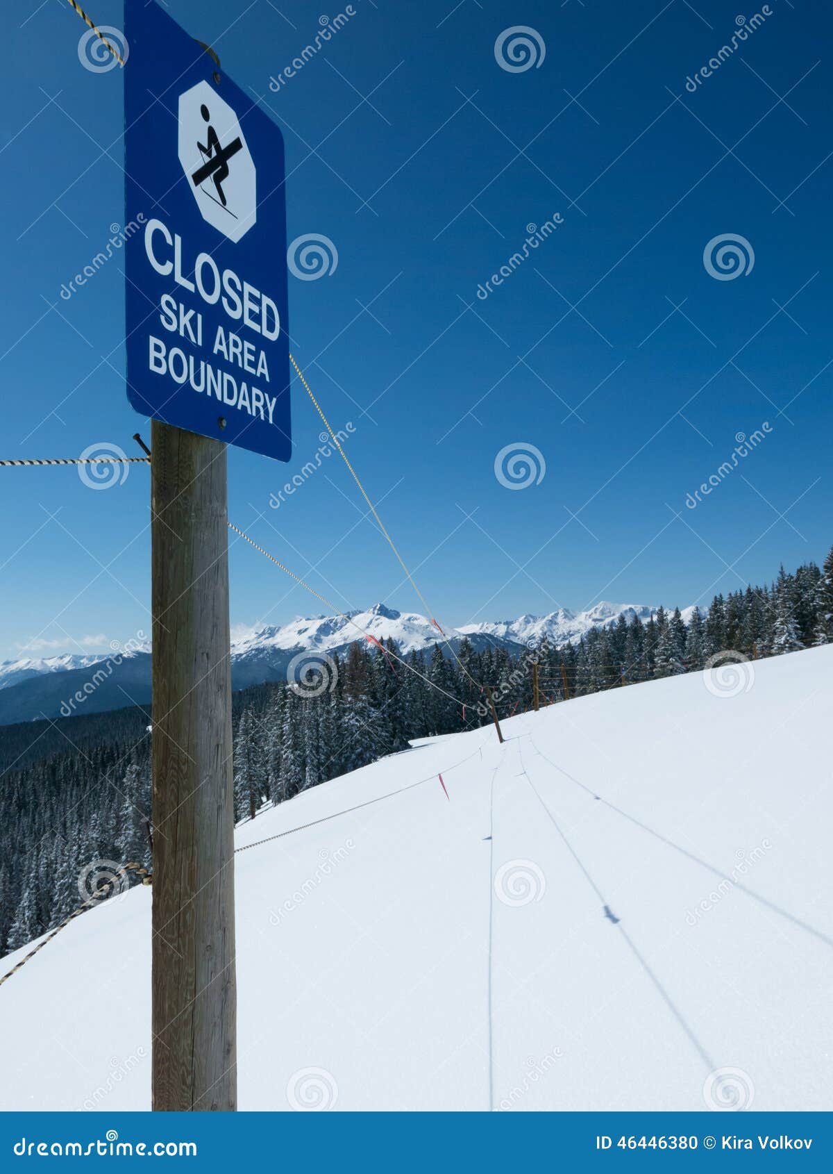 Ski area boundary stock photo. Image of nature, scene - 46446380