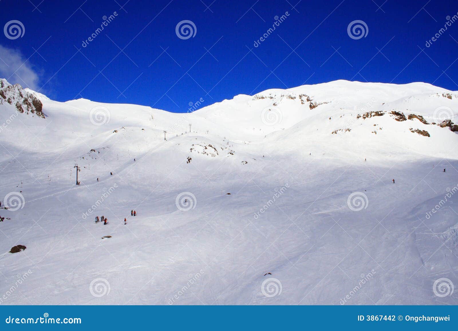 Ski Area and Snow Mountain stock photo. Image of scenic - 3867442
