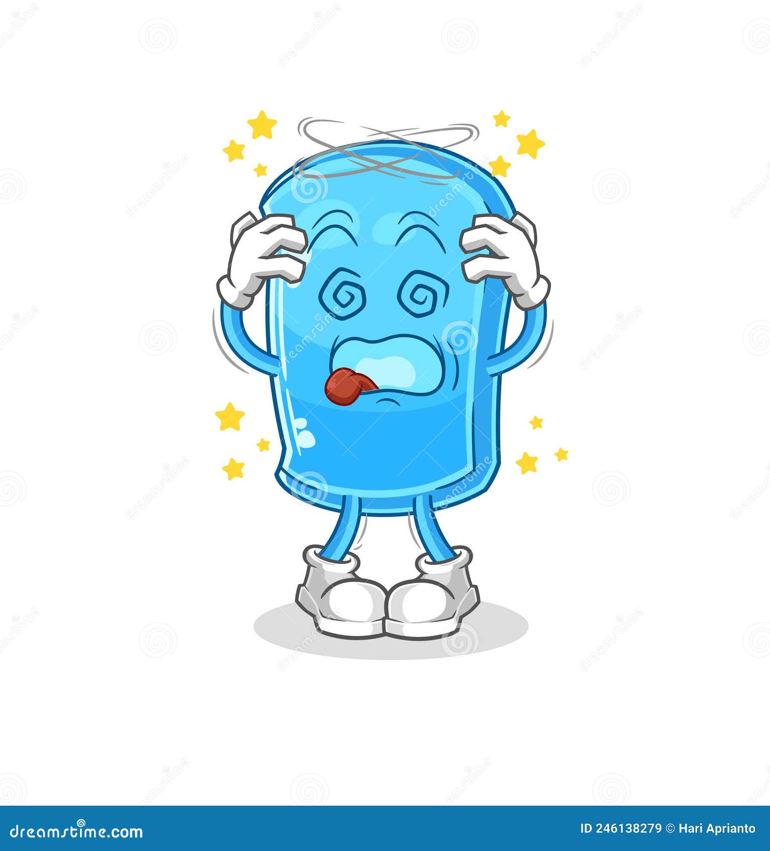 Ski Board Dizzy Head Mascot. Cartoon Vector Stock Vector - Illustration ...