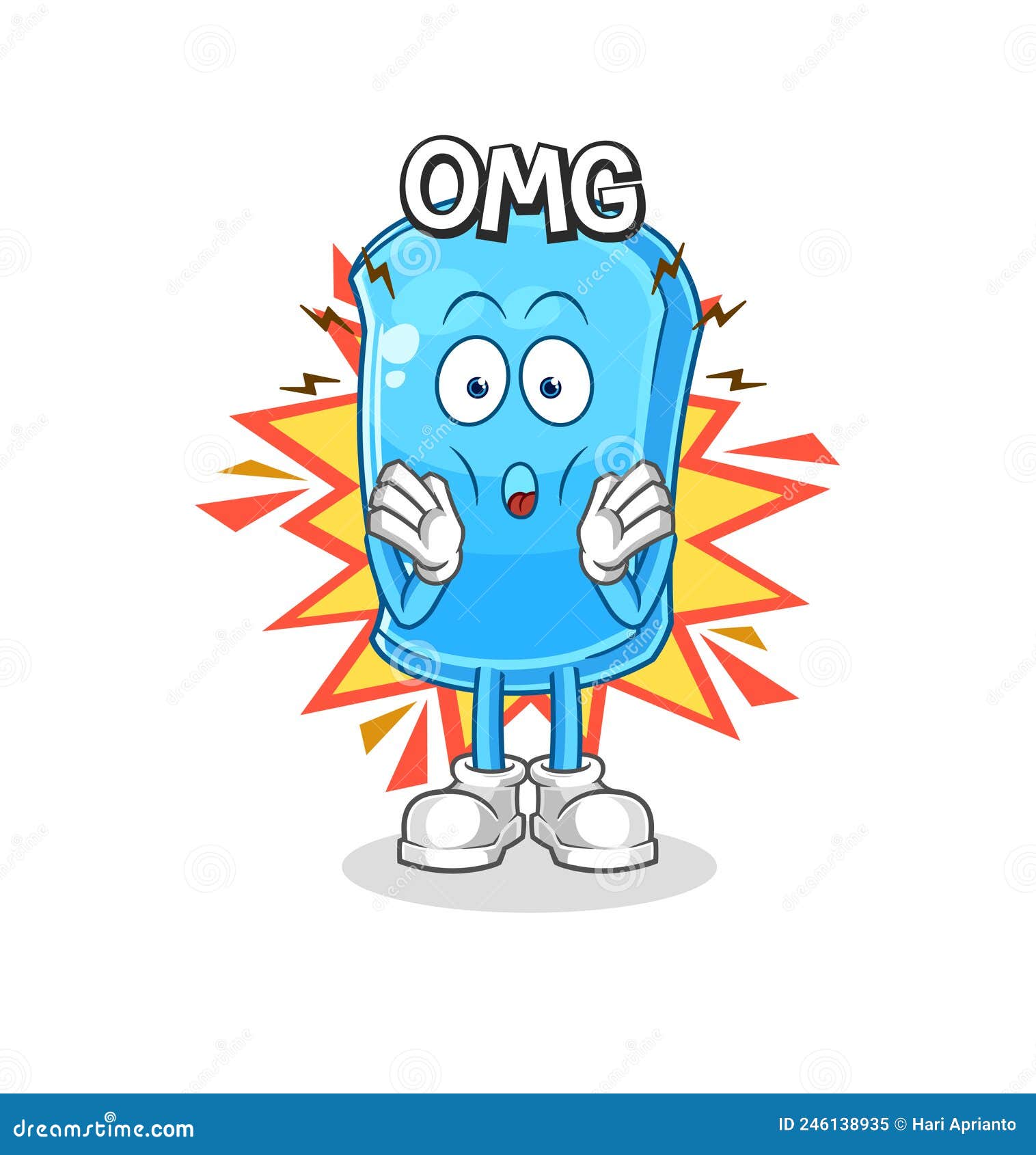 Ski Board Oh My God Vector. Cartoon Character Stock Vector ...