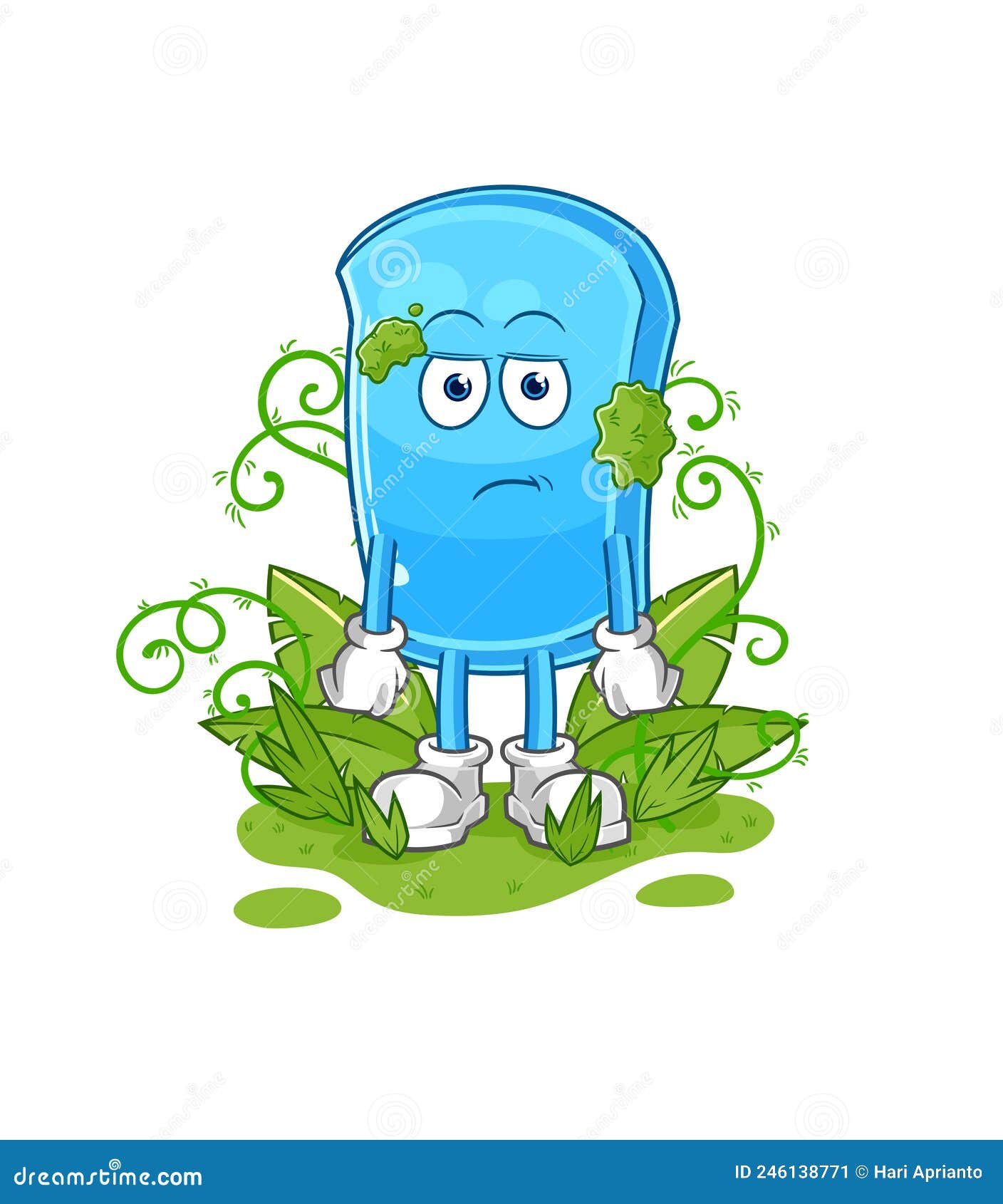 Ski Board Waiting Too Long Mascot. Cartoon Vector Stock Vector ...