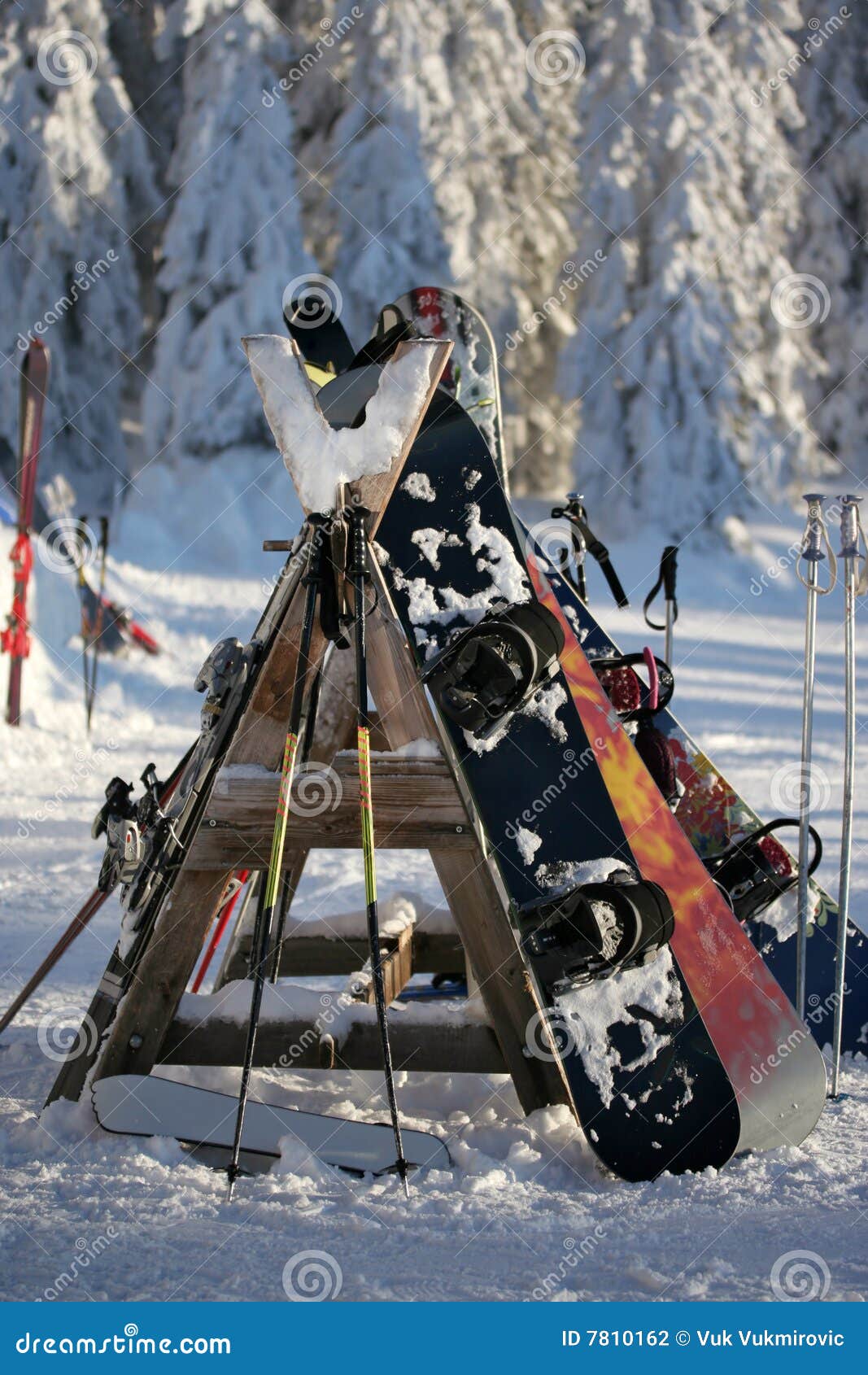 Ski break stock photo. Image of vacation, bunch, sport - 7810162