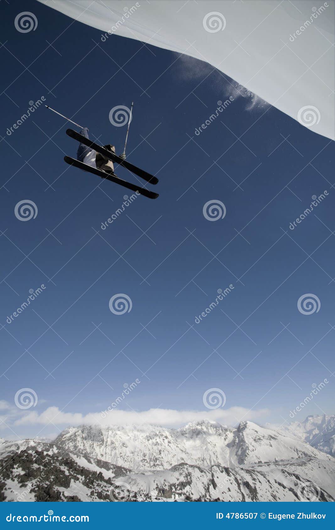 Ski drop from hill stock image. Image of sports, jumping - 4786507