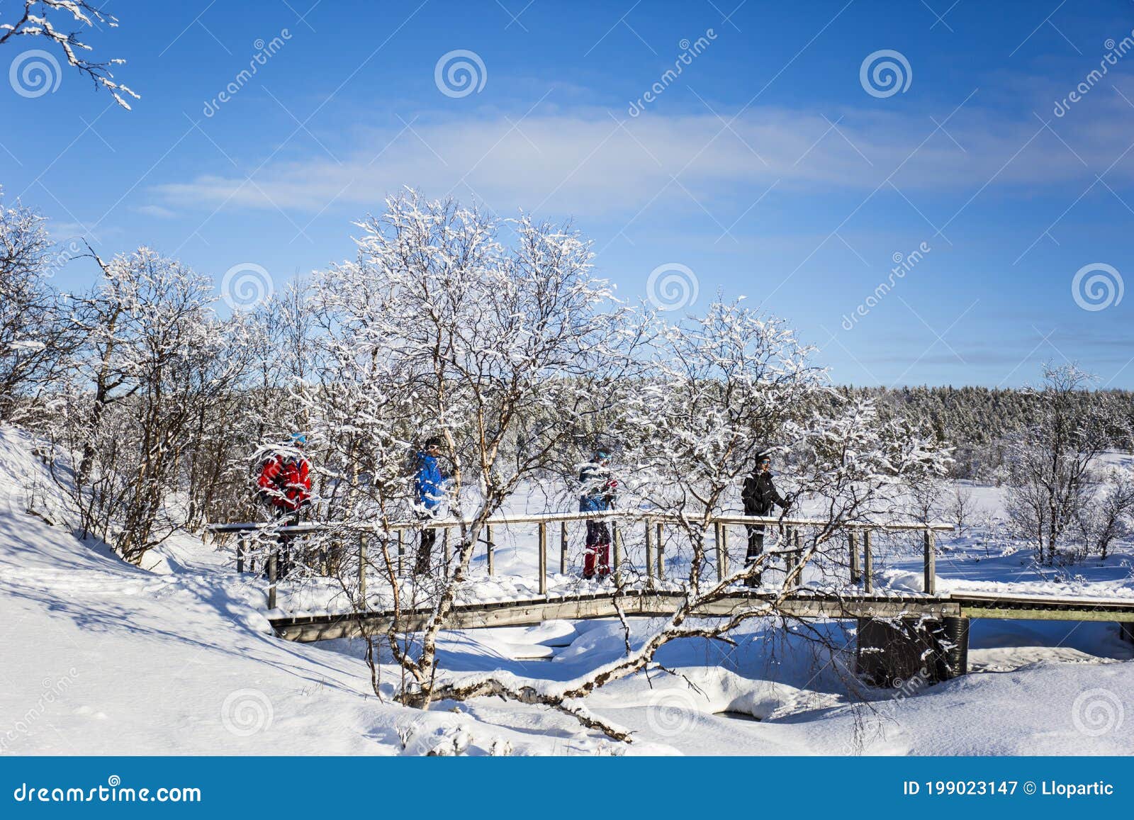 Ski Expedition in Nuorgam, Lapland, Finland Stock Image - Image of ...