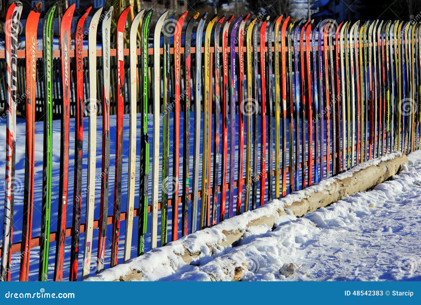 Ski fence editorial stock photo. Image of vacantion, skiing - 48542383
