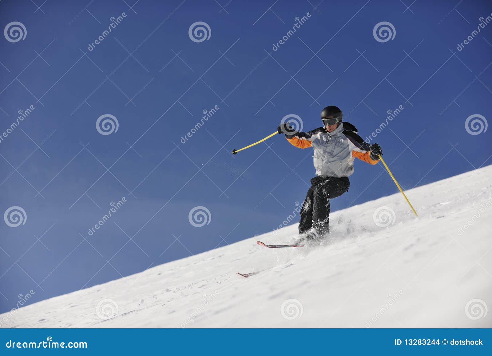 Ski freeride stock photo. Image of jump, active, freeze - 13283244