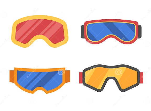 Ski Goggles Icon Set ilustración del vector. Ilustración de exterior ...