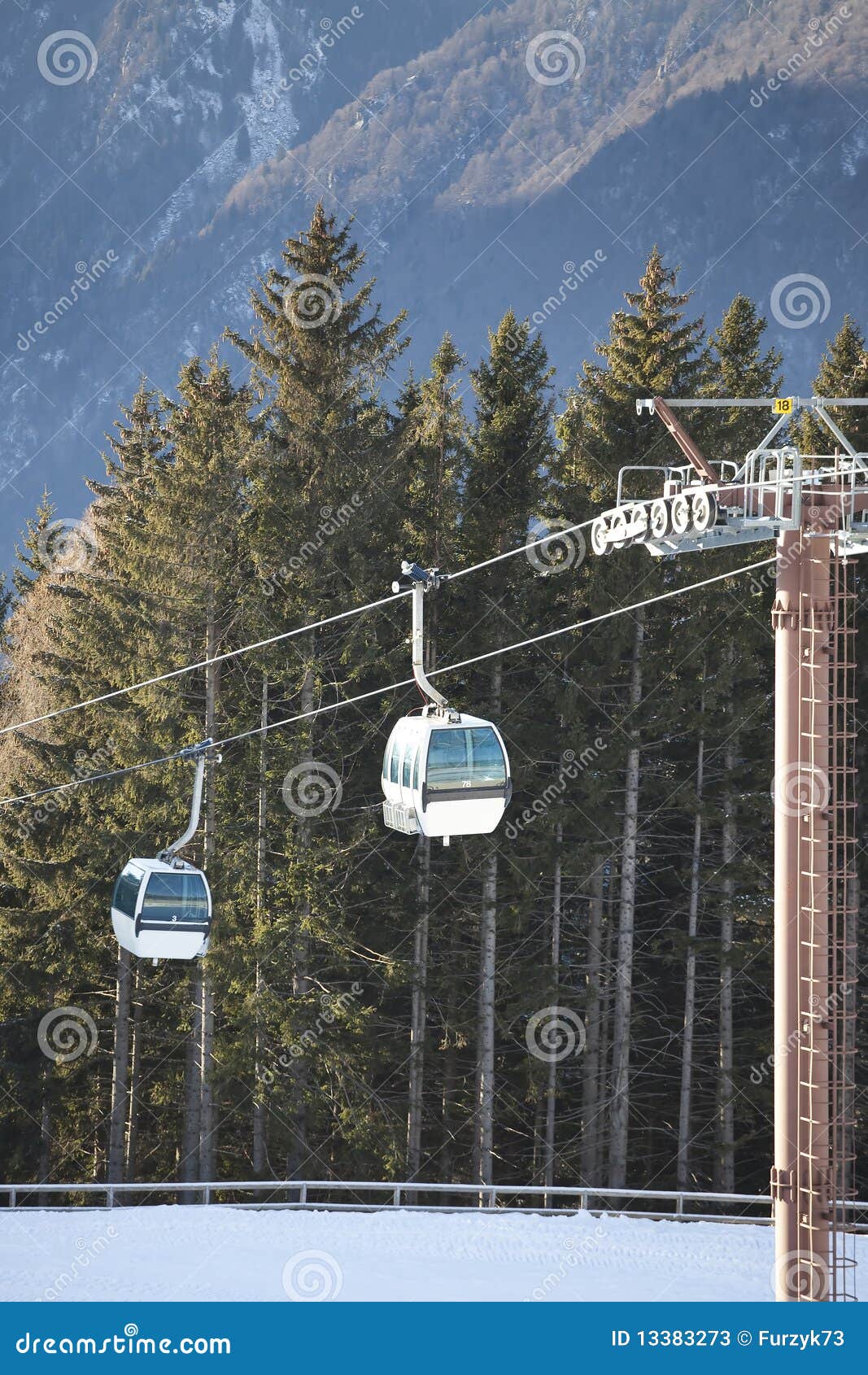 Ski Gondola in Italian Dolomites Stock Image - Image of dolomites ...