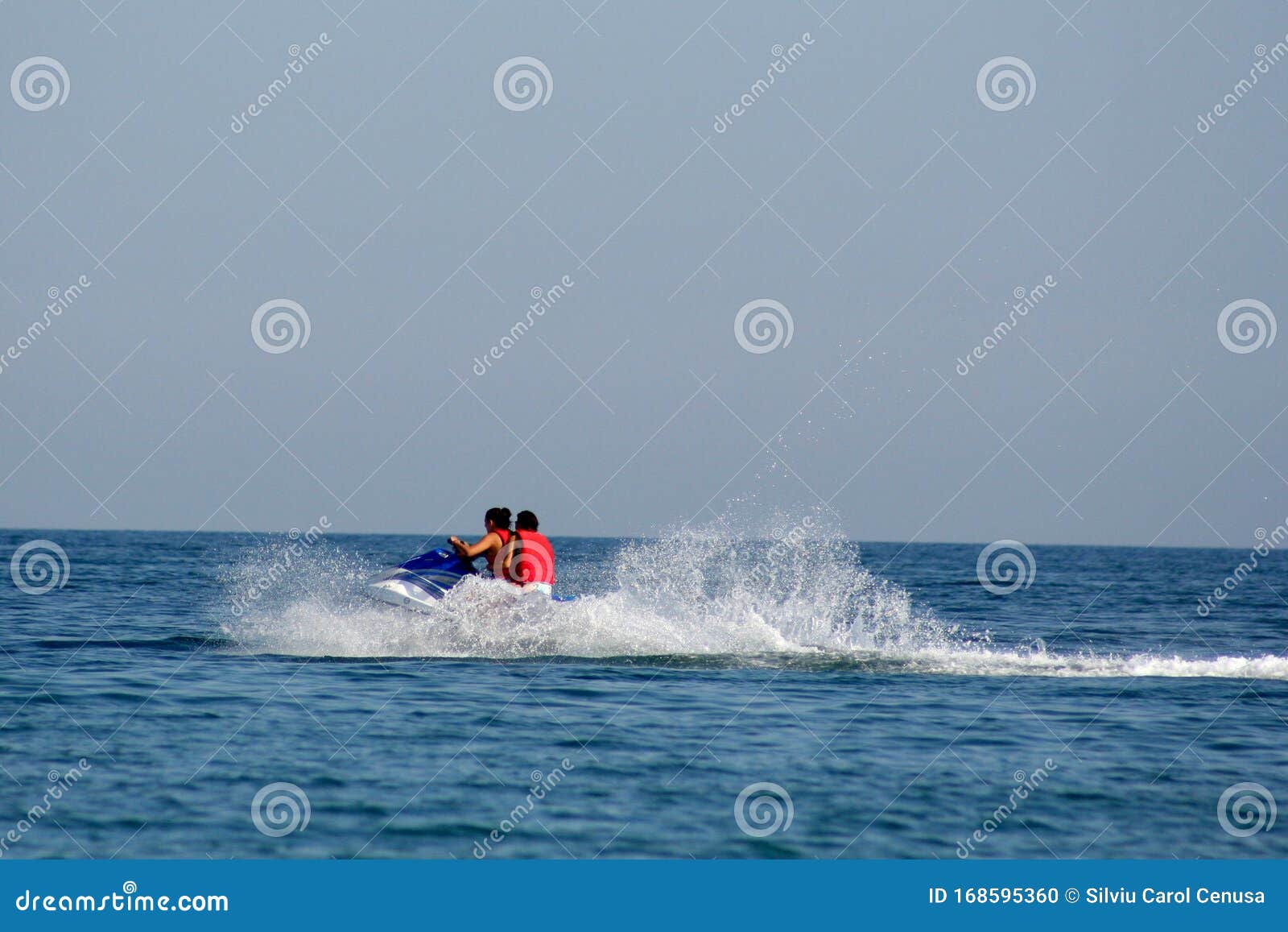 Ski Jet Boat Running on Sea Editorial Image - Image of ocean, girl ...