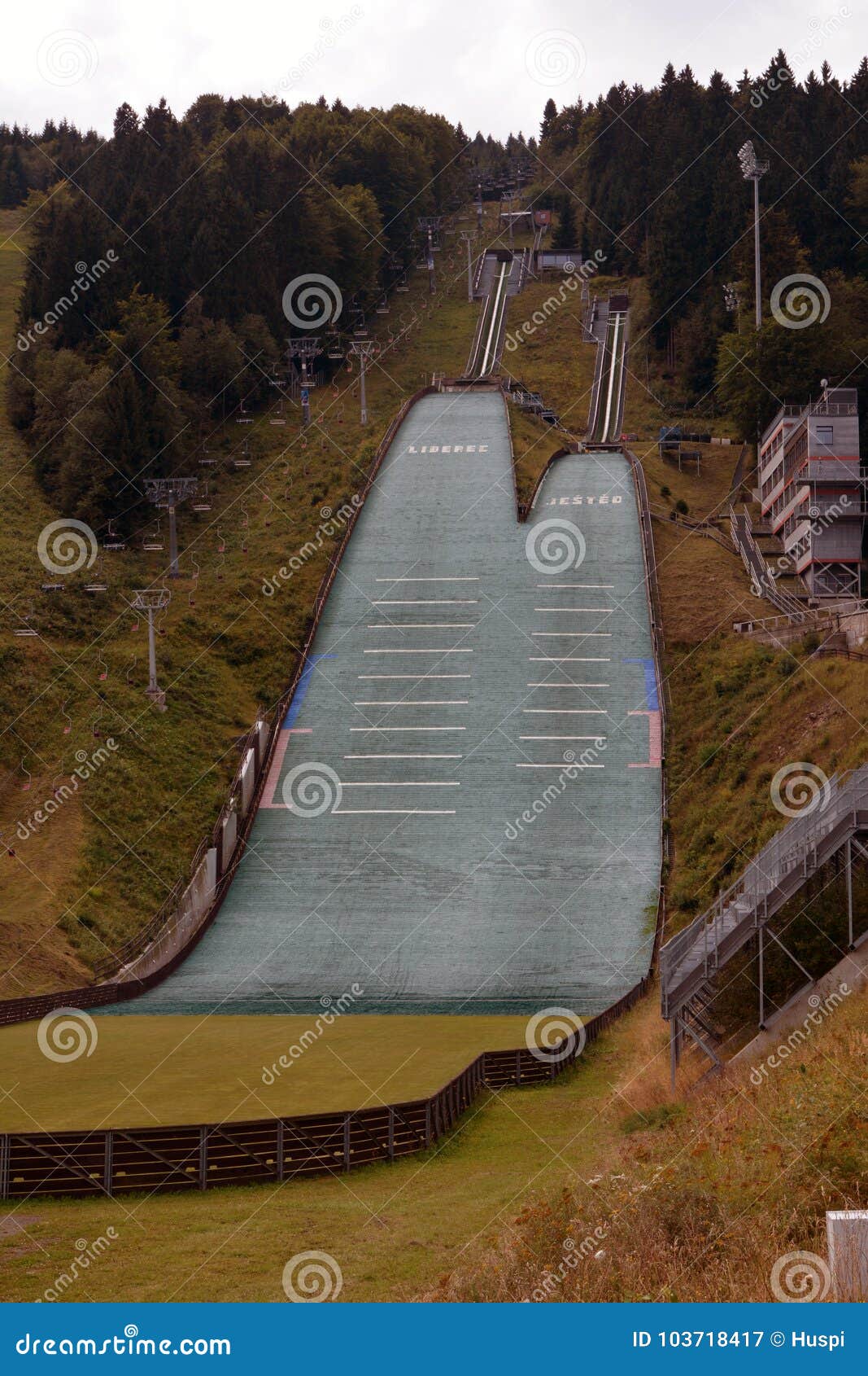 Ski jump Jested stock image. Image of arena, high, concrete - 103718417