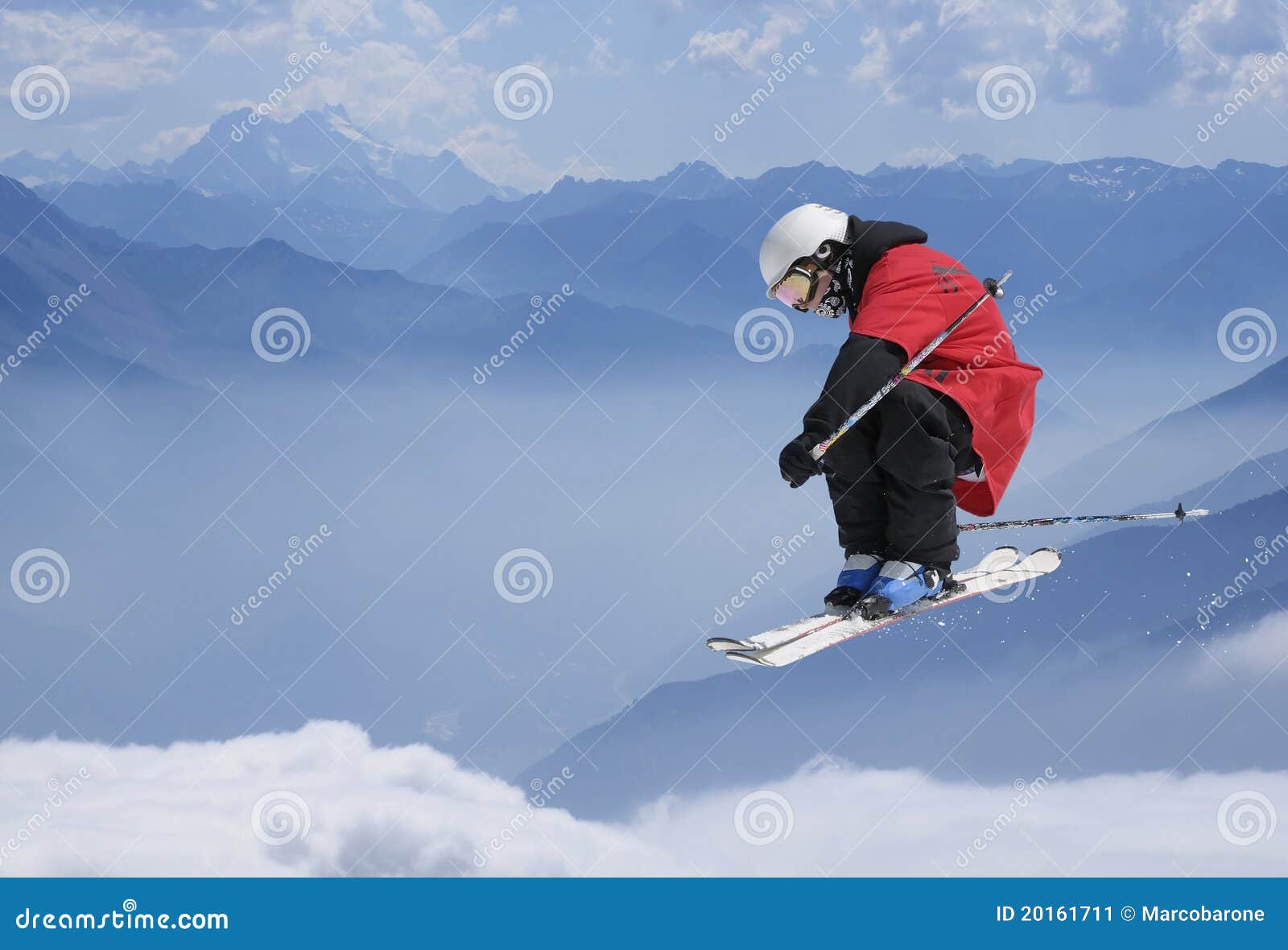 Ski jumper stock image. Image of mountain, snow, person - 20161711