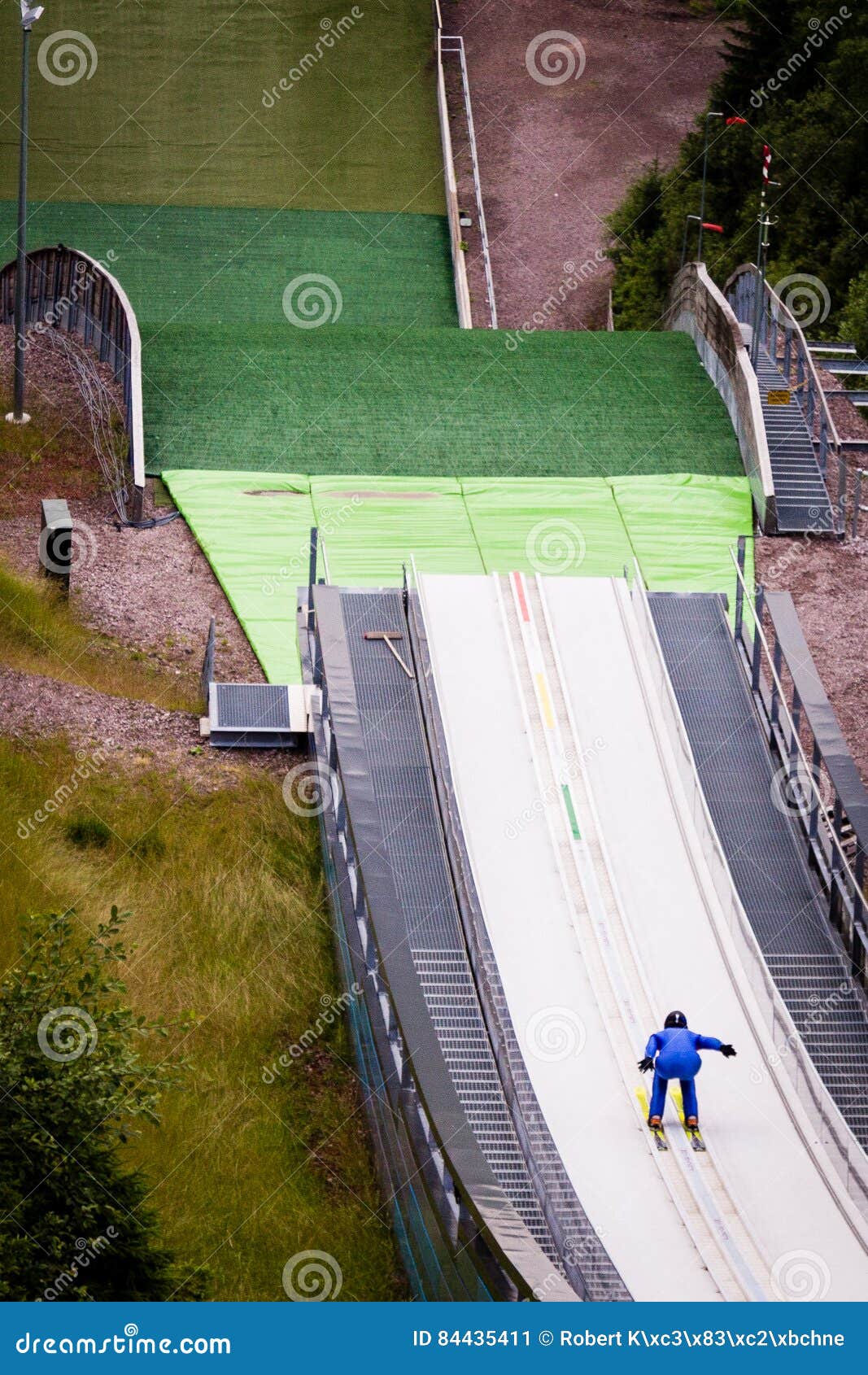 Ski Jumper at take-off stock image. Image of championship - 84435411