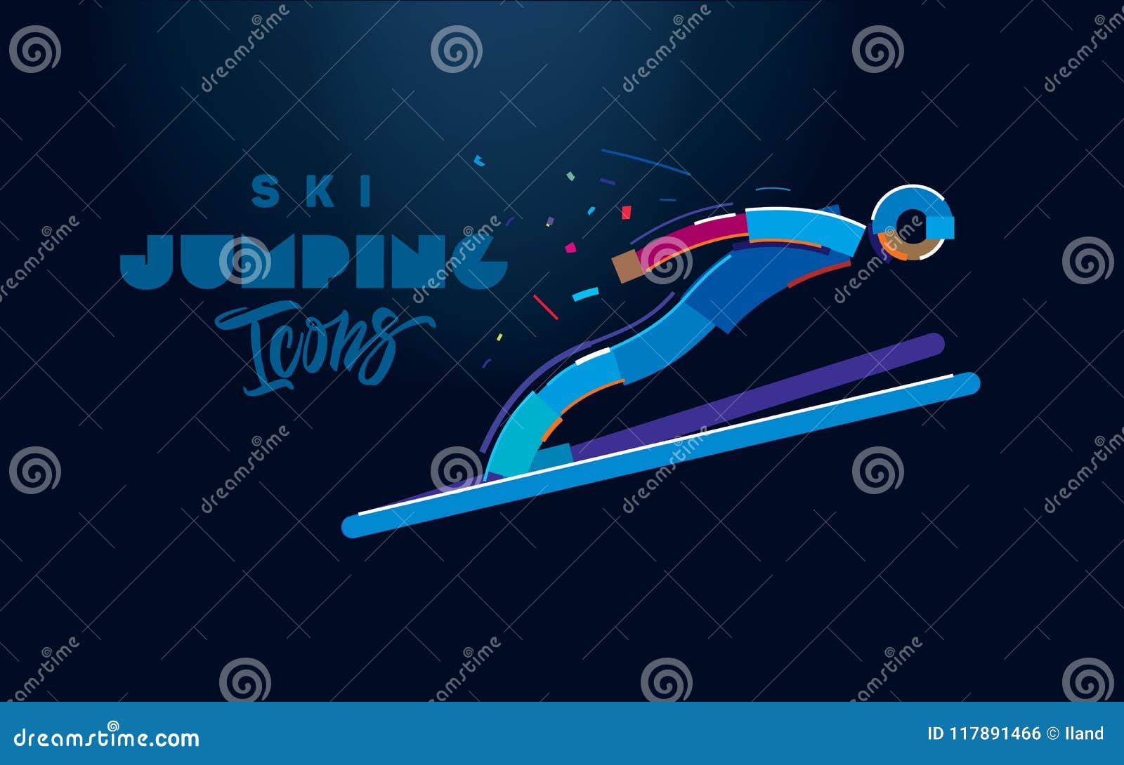 Ski jumping icon stock vector. Illustration of extreme - 117891466