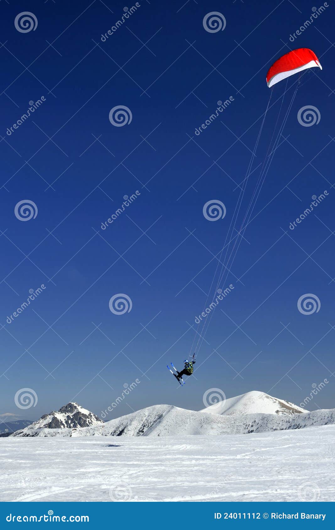 Ski Kiting stock photo. Image of slovakia, mountains - 24011112