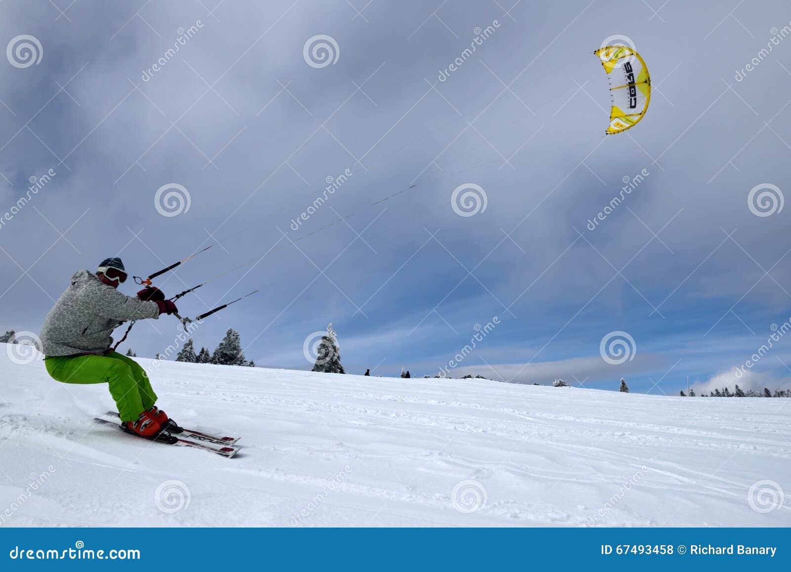 Ski Kiting editorial stock photo. Image of scenic, fatra - 67493458
