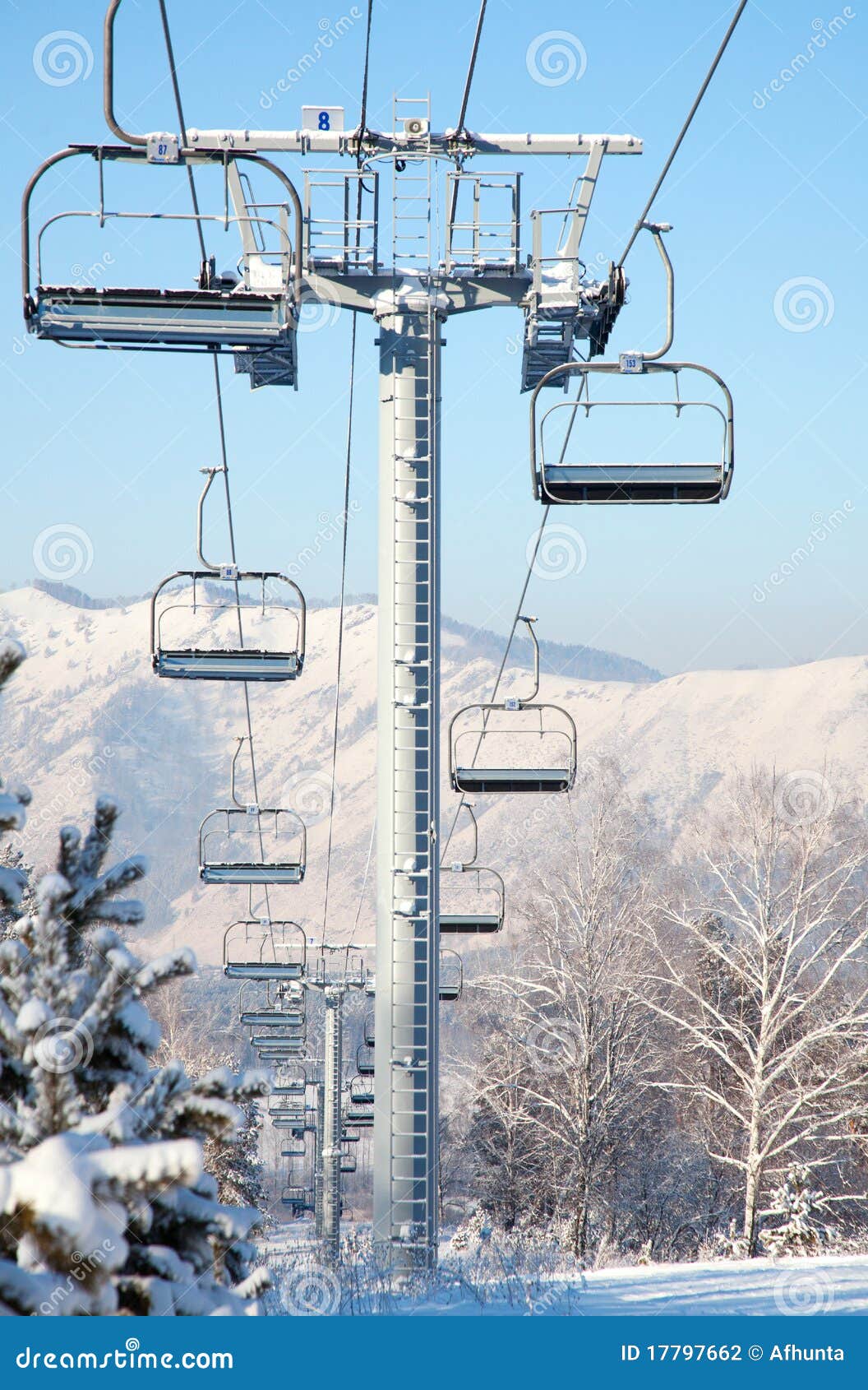 Ski lift stock photo. Image of snow, resort, hill, carry - 17797662