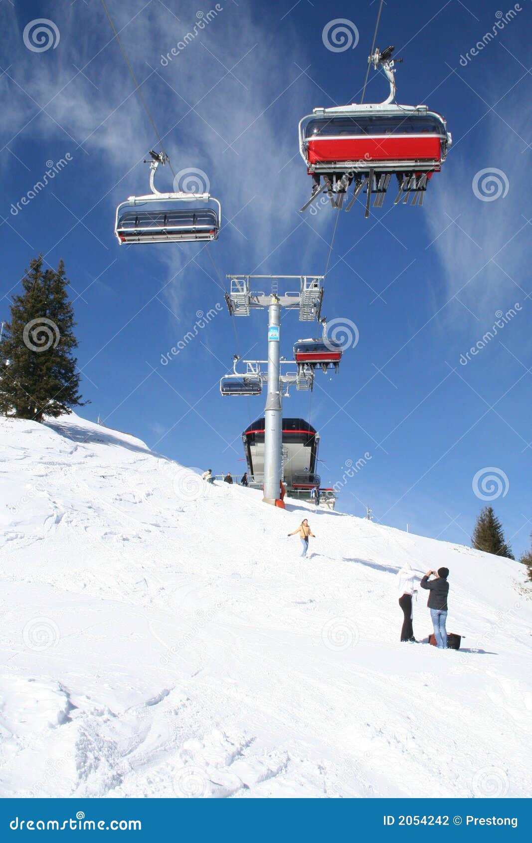 Ski Lift. stock photo. Image of leisure, lift, hill, winter - 2054242