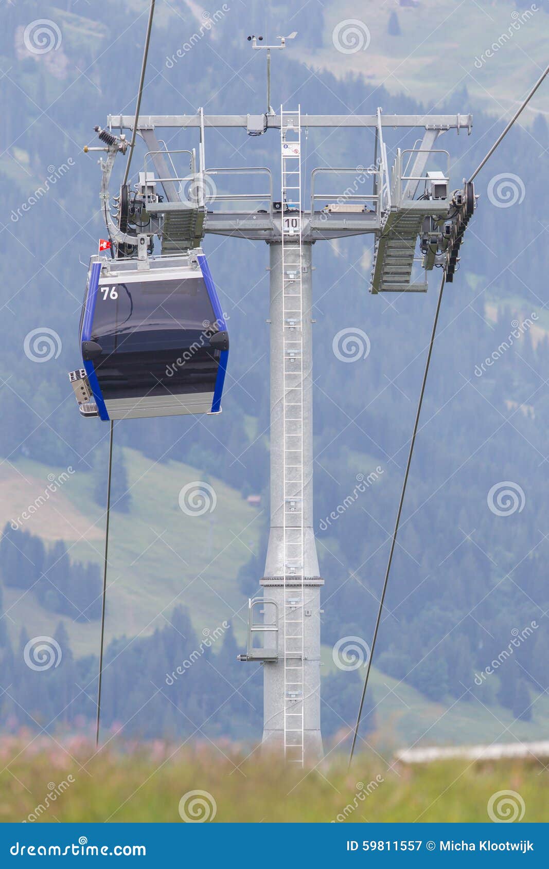 Ski Lift Cable Booth or Car Stock Image - Image of colorful, number ...