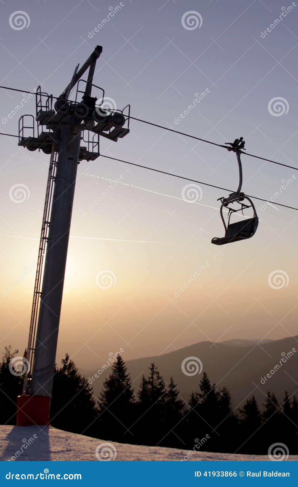 Ski lift with chair stock photo. Image of resort, clear - 41933866