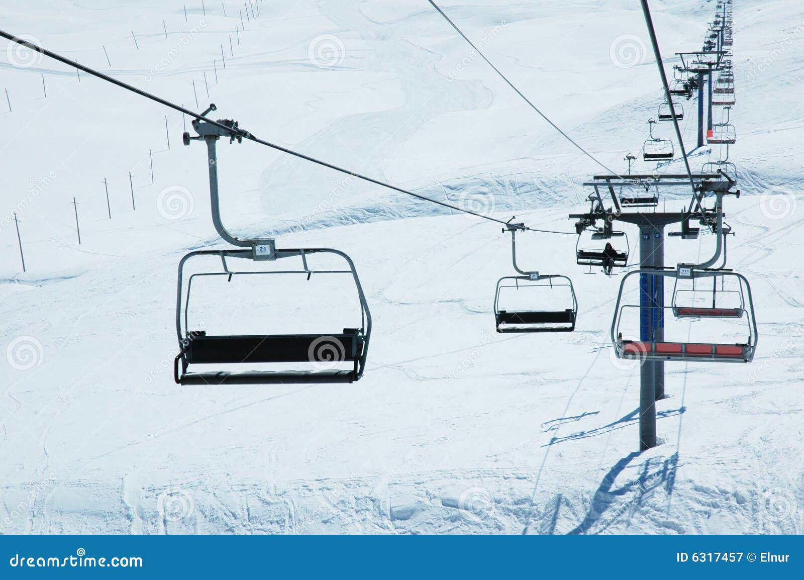 Ski lift chairs stock image. Image of skiing, ride, cold - 6317457