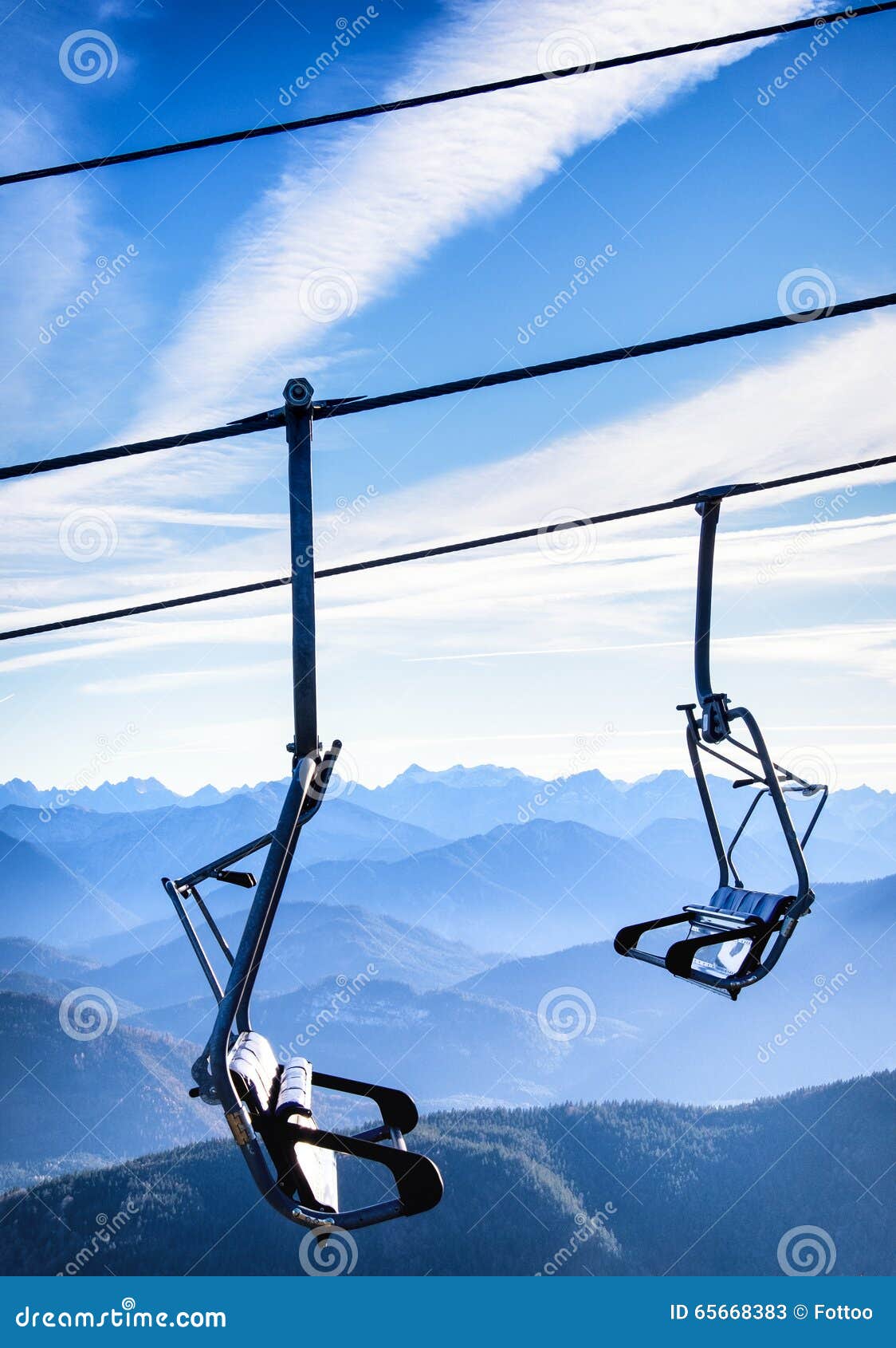 Ski lift chairs stock image. Image of austria, nature - 65668383