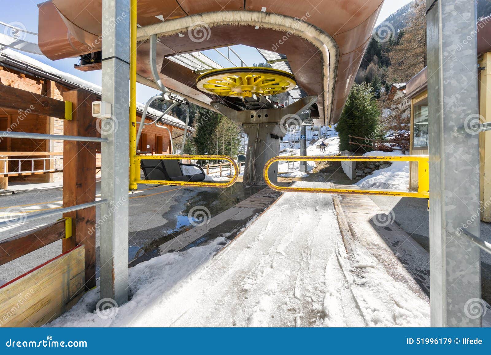 Ski lift entrance stock image. Image of travel, mountain - 51996179