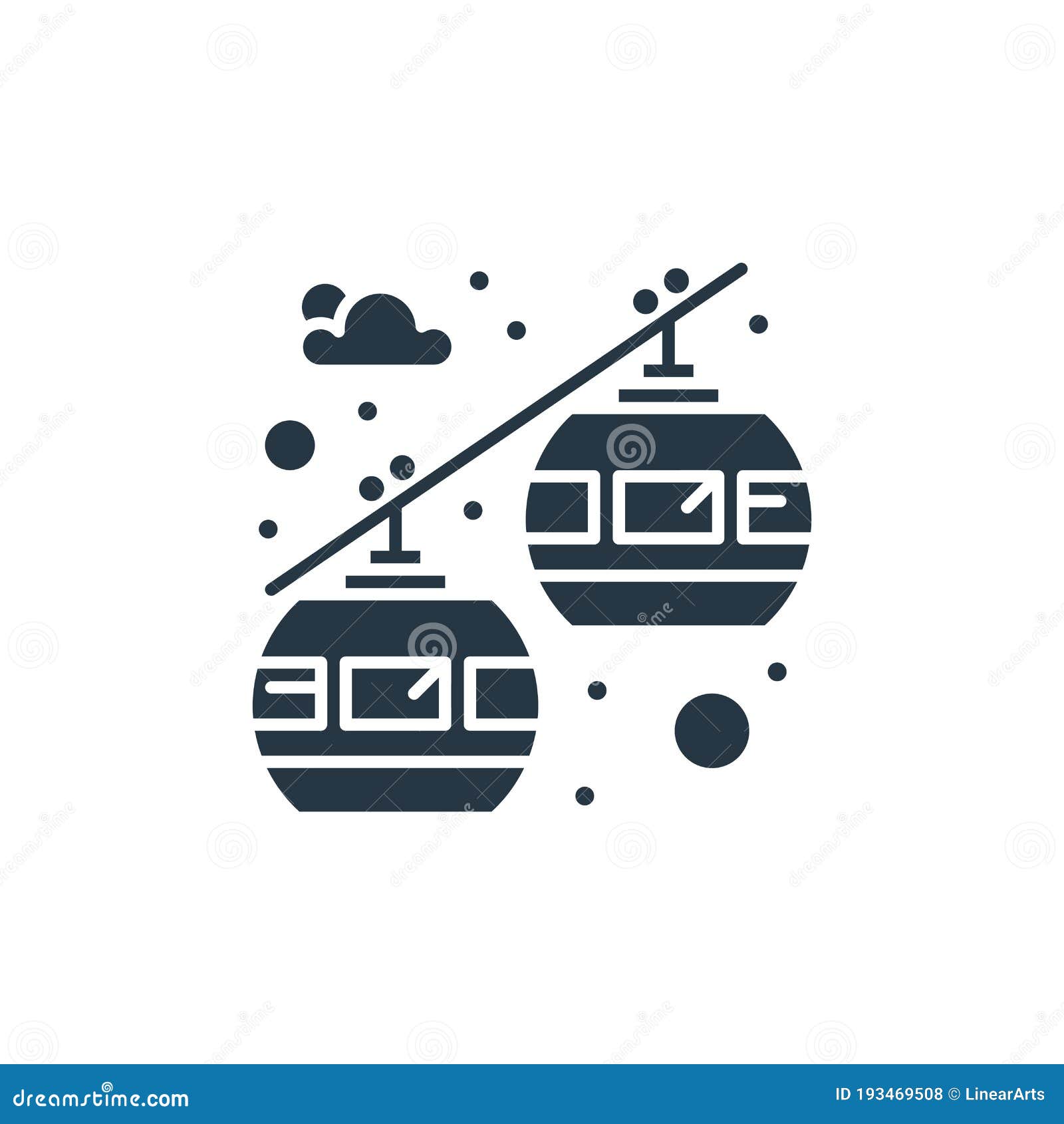 Ski Lift Icon Vector from City Elements Concept. Thin Line Illustration ...