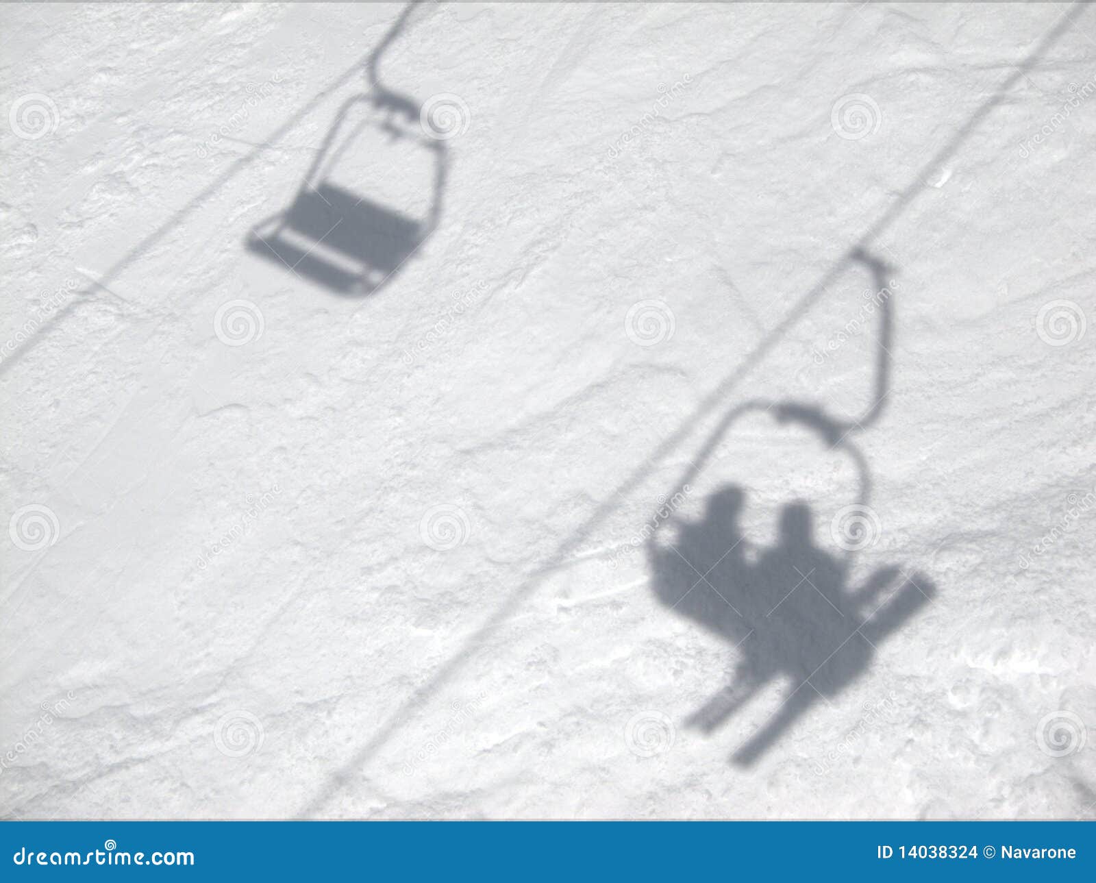Ski lift shadow on snow stock photo. Image of wires, snow - 14038324