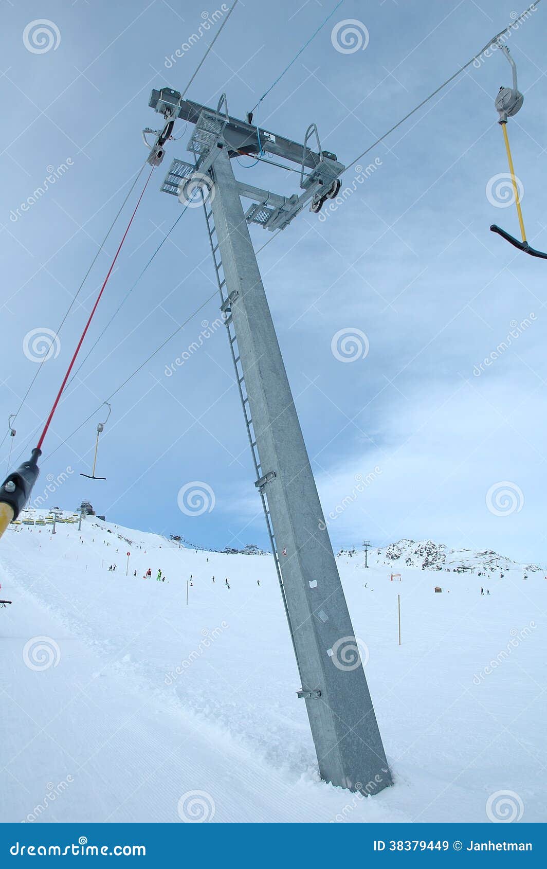 Ski lift support stock image. Image of resort, mechanism - 38379449