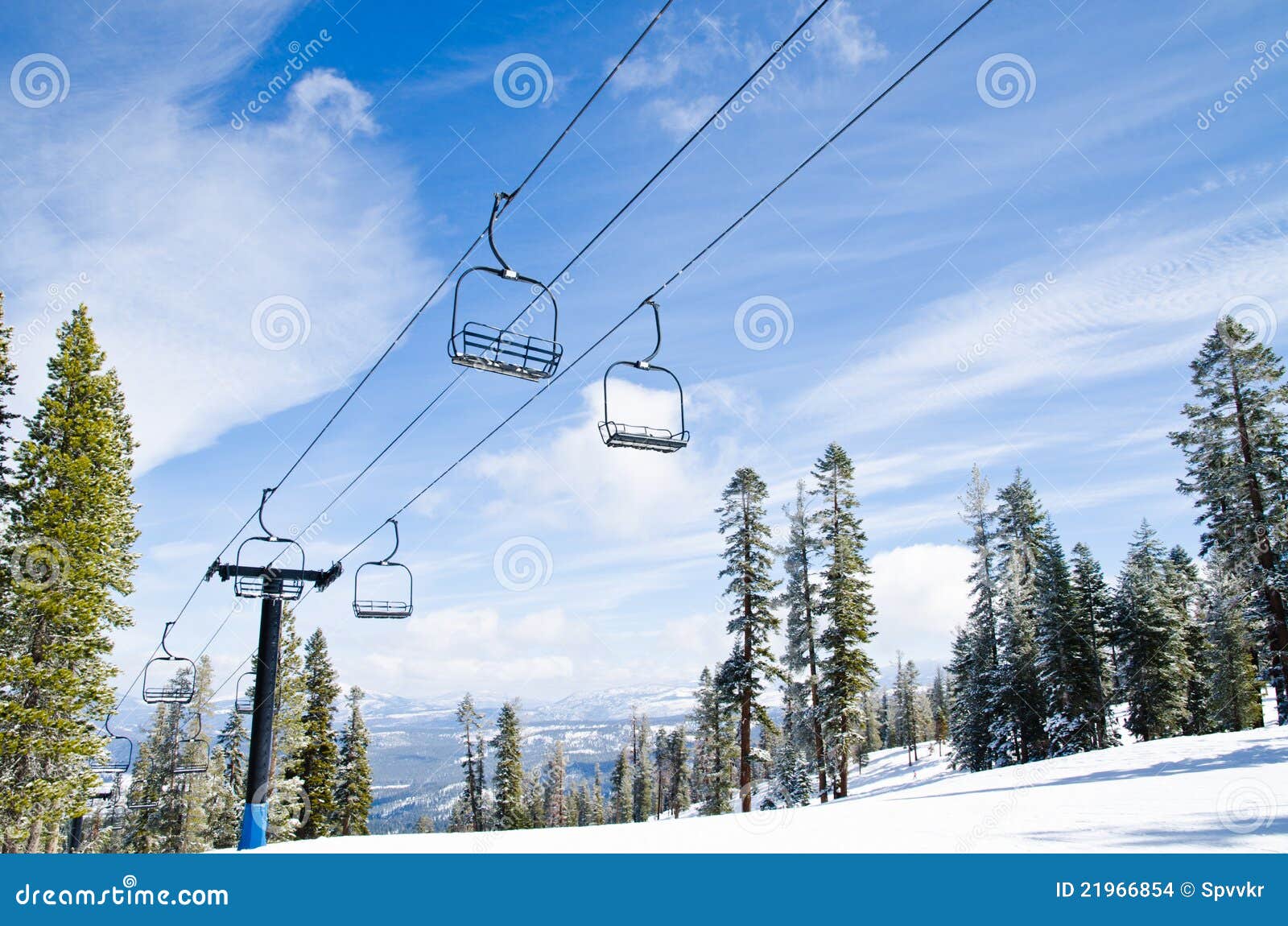 Ski Lifts at Ski/snowboard Resort Stock Photo - Image of american ...