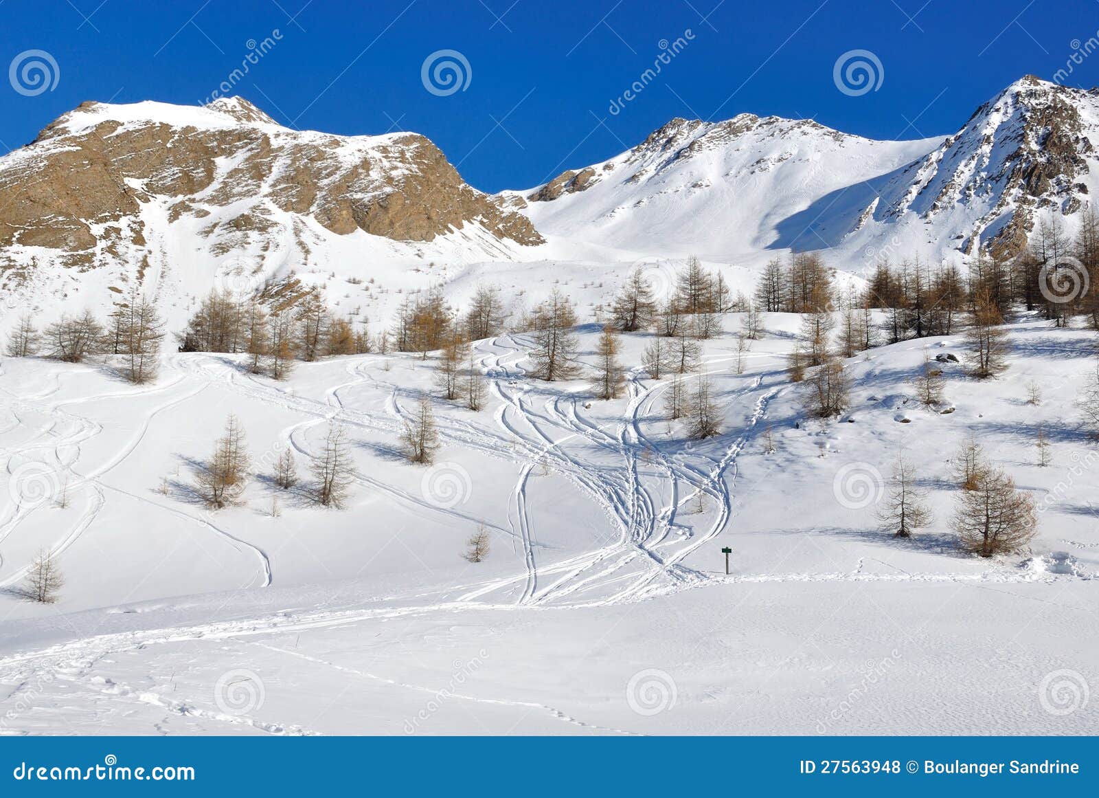 Ski off road stock photo. Image of tracks, mountain, snow - 27563948