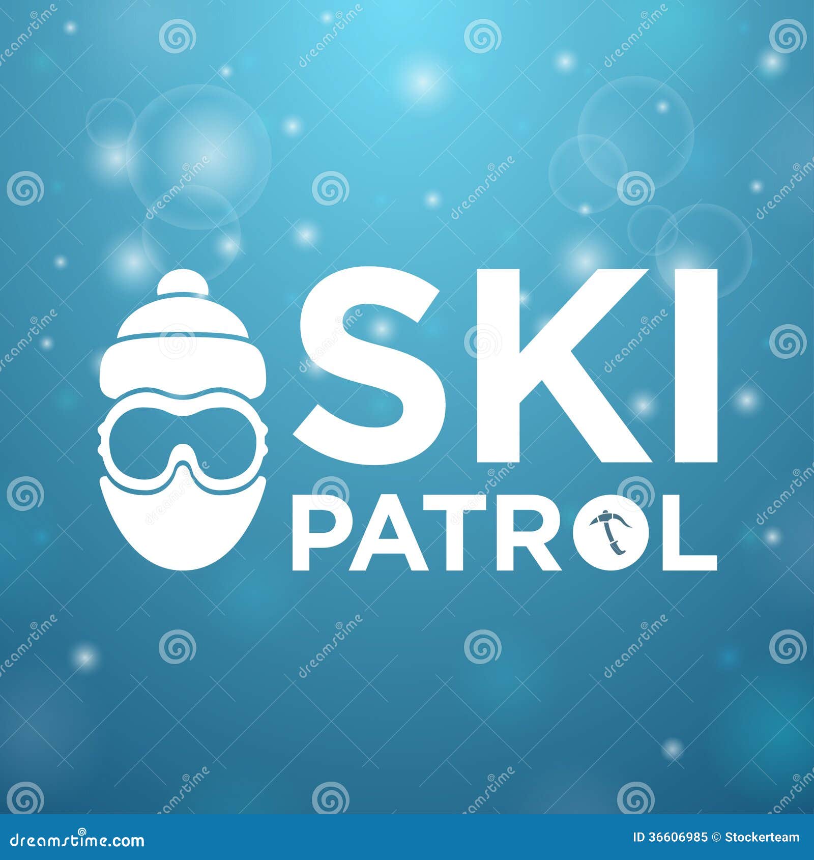 Ski patrol and icon man stock illustration. Illustration of help - 36606985