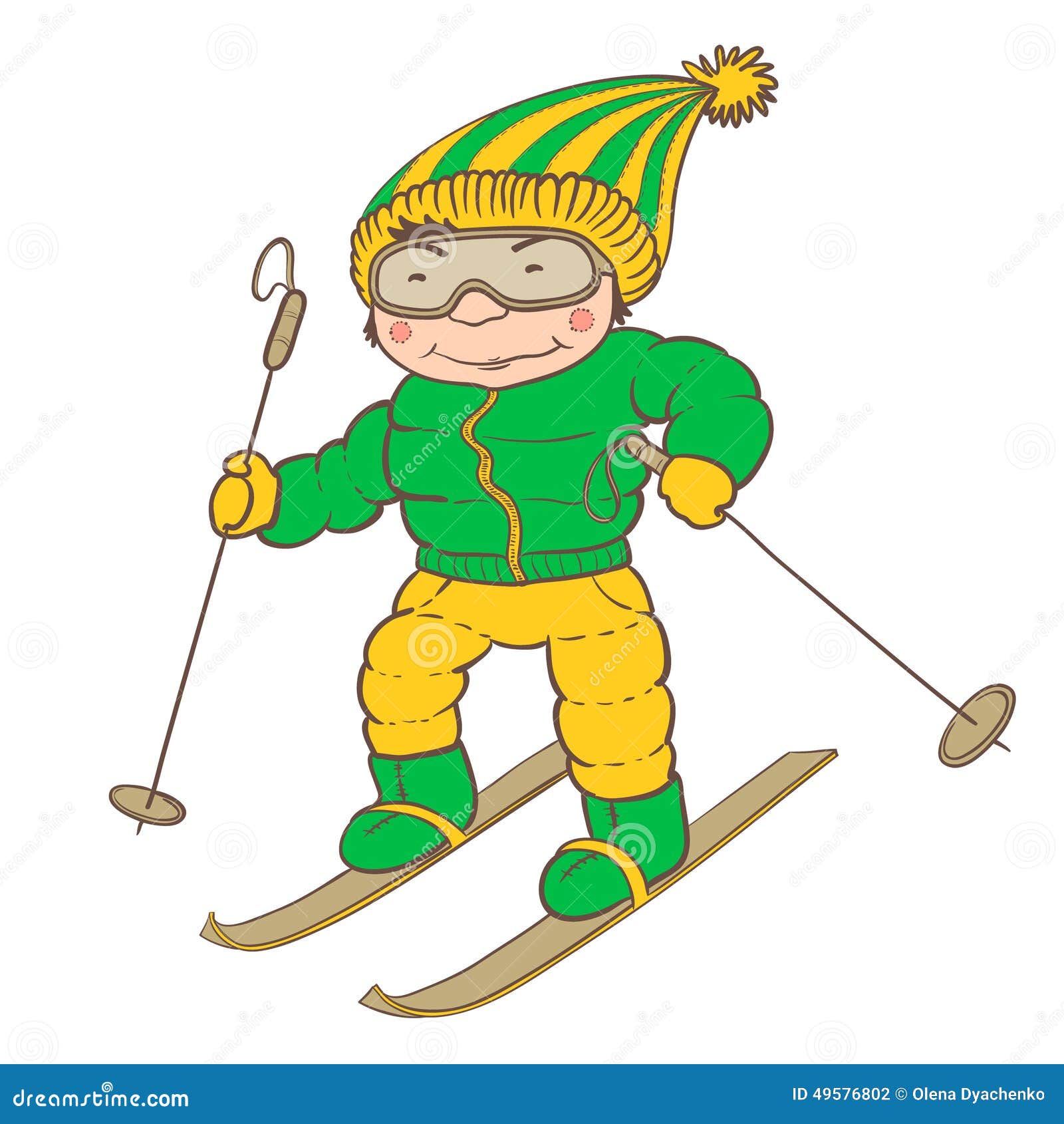 Ski player stock vector. Illustration of simplicity, color - 49576802