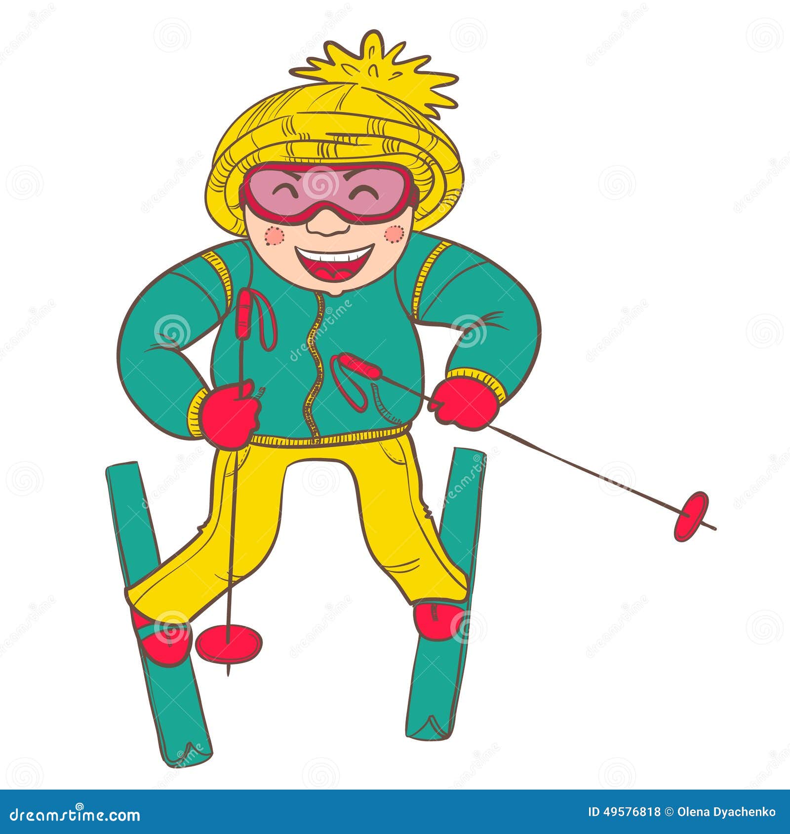 Ski player stock vector. Illustration of design, race - 49576818