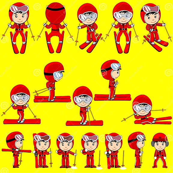 Ski player vector stock vector. Illustration of performance - 40933060