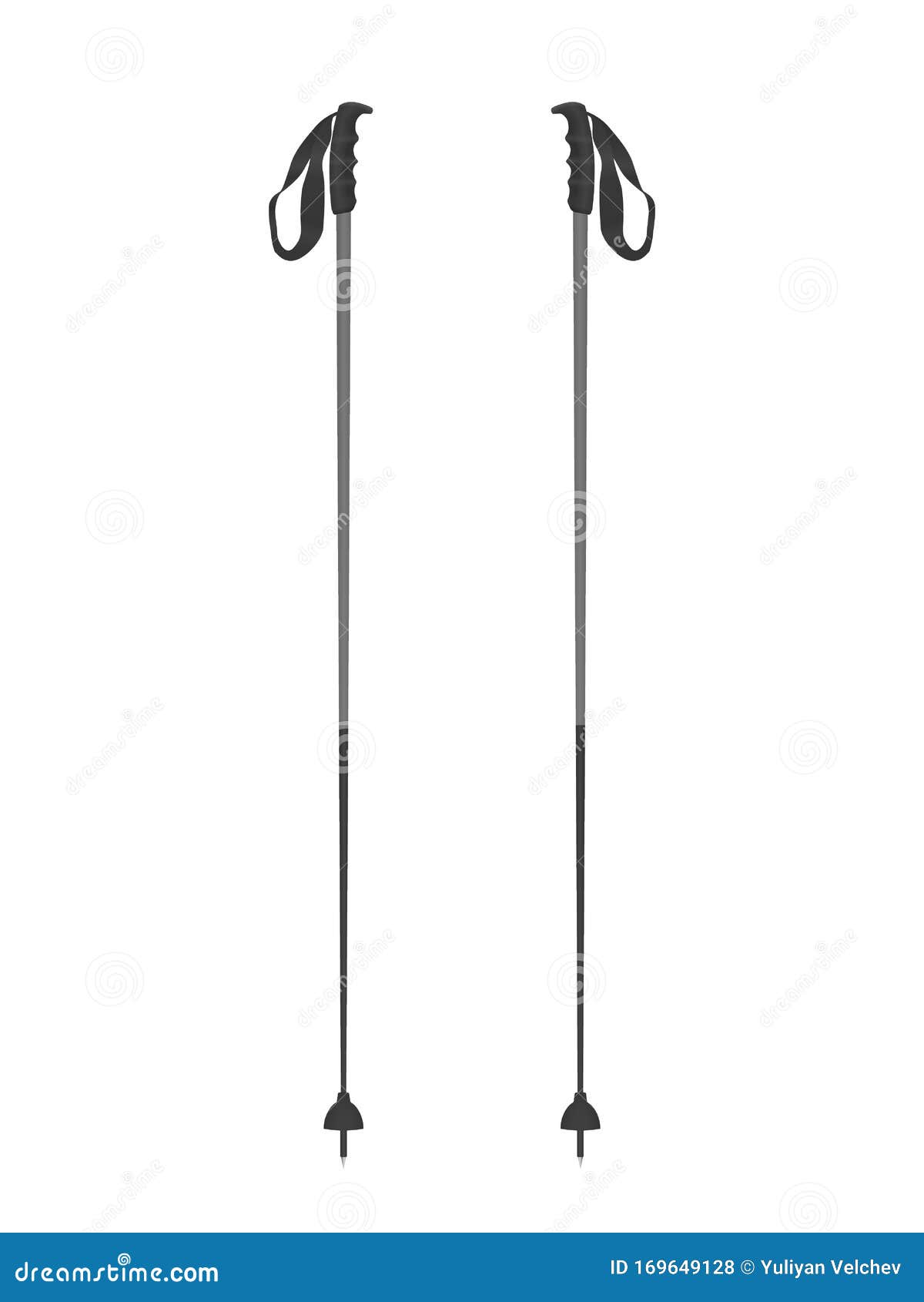 Ski poles stock illustration. Illustration of gear, hiking - 169649128