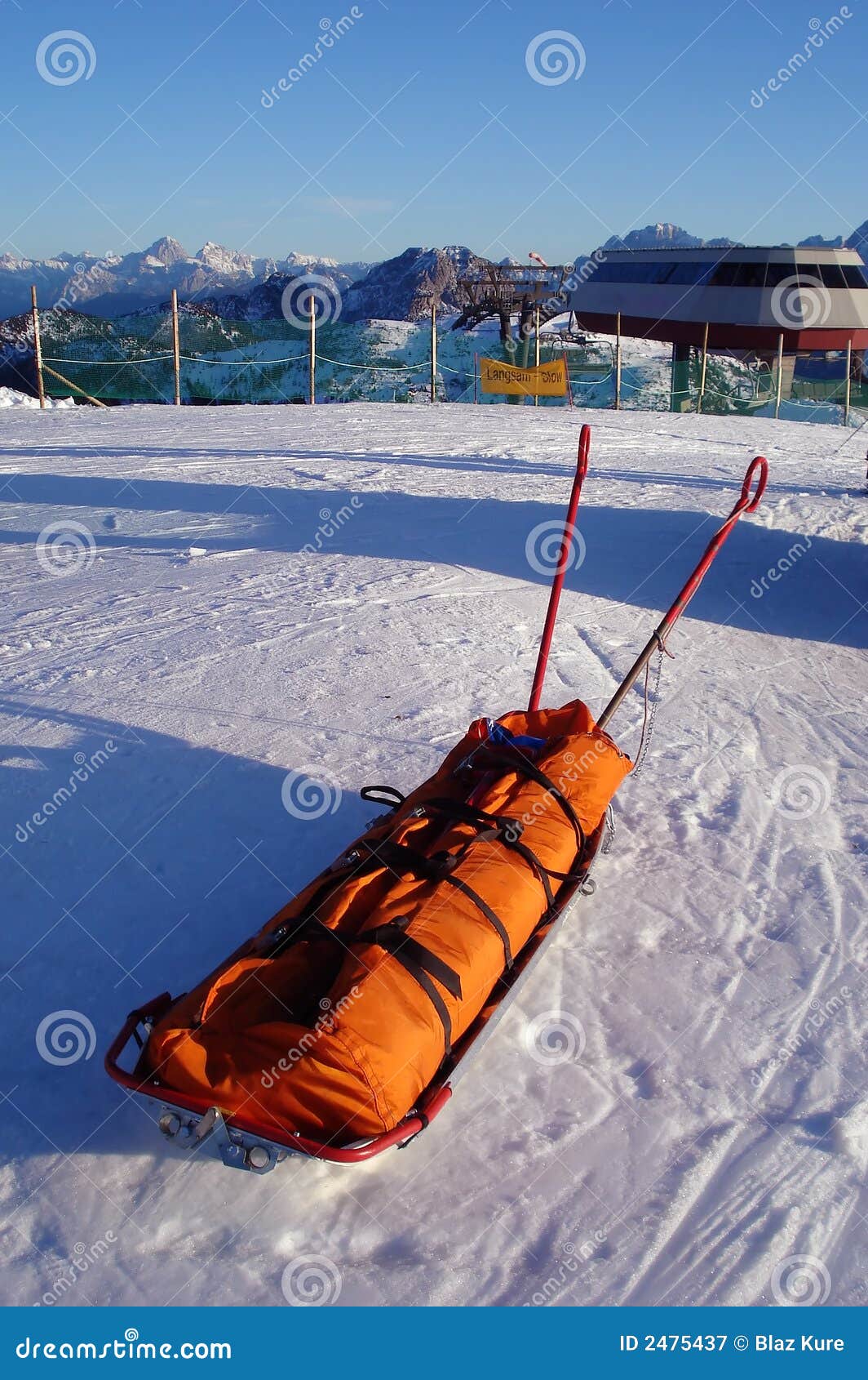 Ski rescue equipment stock image. Image of save, injury - 2475437