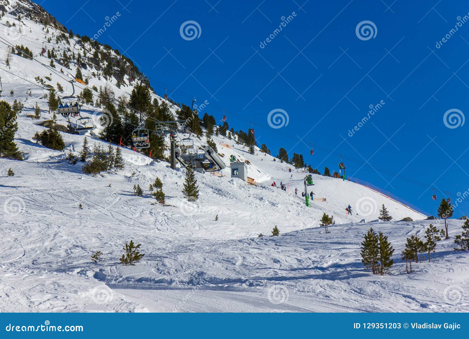 Ski Resort in Austria, Obertauern Stock Image - Image of season, high ...