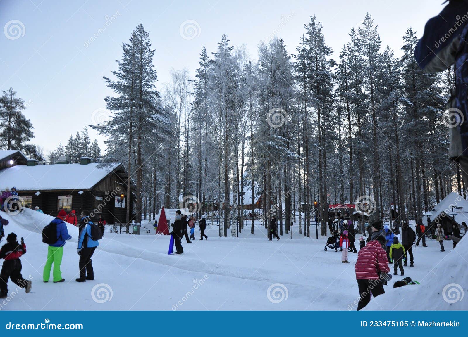 Ski Resort in Finnish Lapland Editorial Image - Image of colors ...