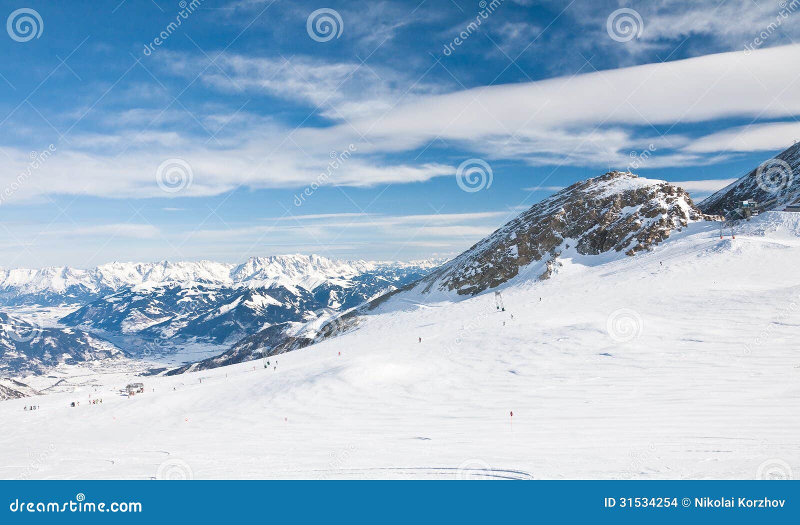 Ski Resort of Kaprun. Austria Stock Photo - Image of people, resort ...