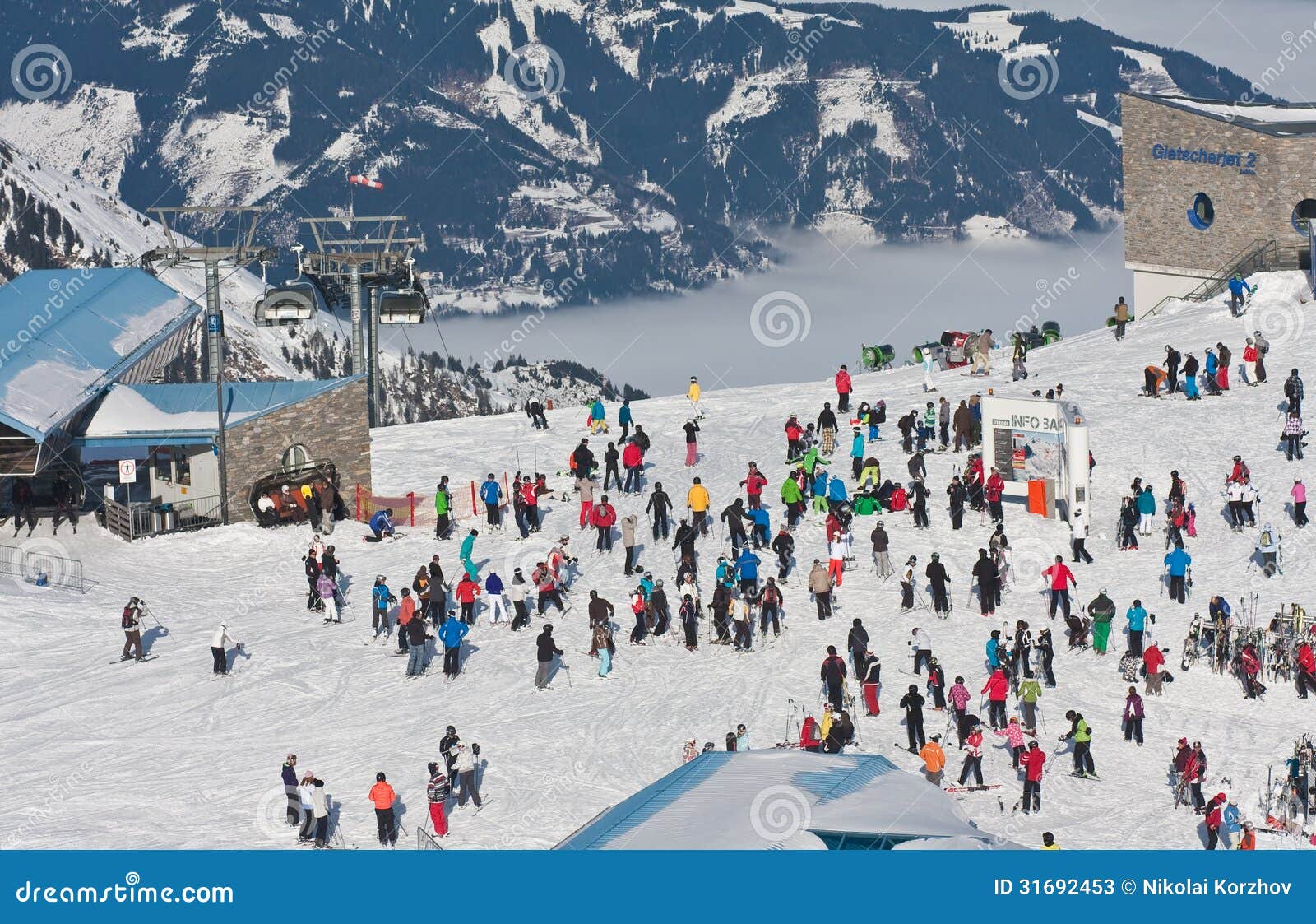 Ski Resort of Kaprun, Austria Editorial Stock Photo - Image of ...