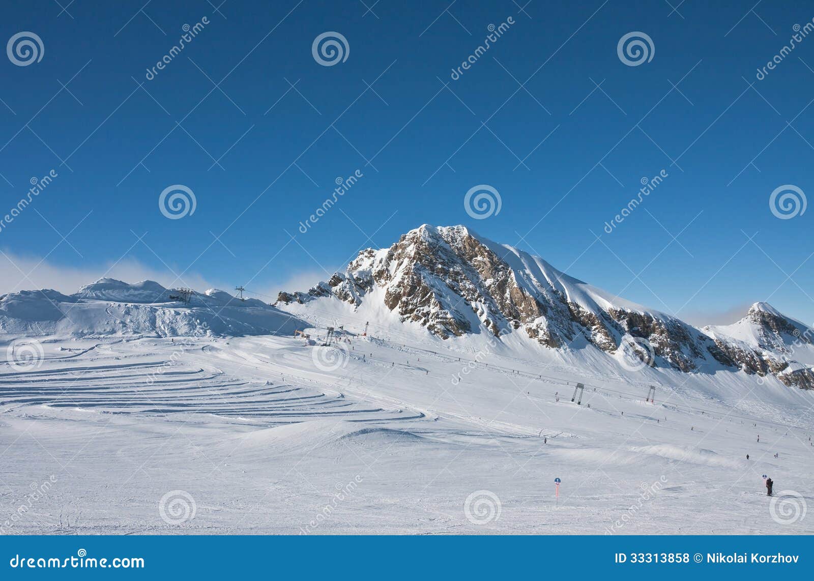 Ski Resort of Kaprun,. Austria Stock Photo - Image of slope, daring ...