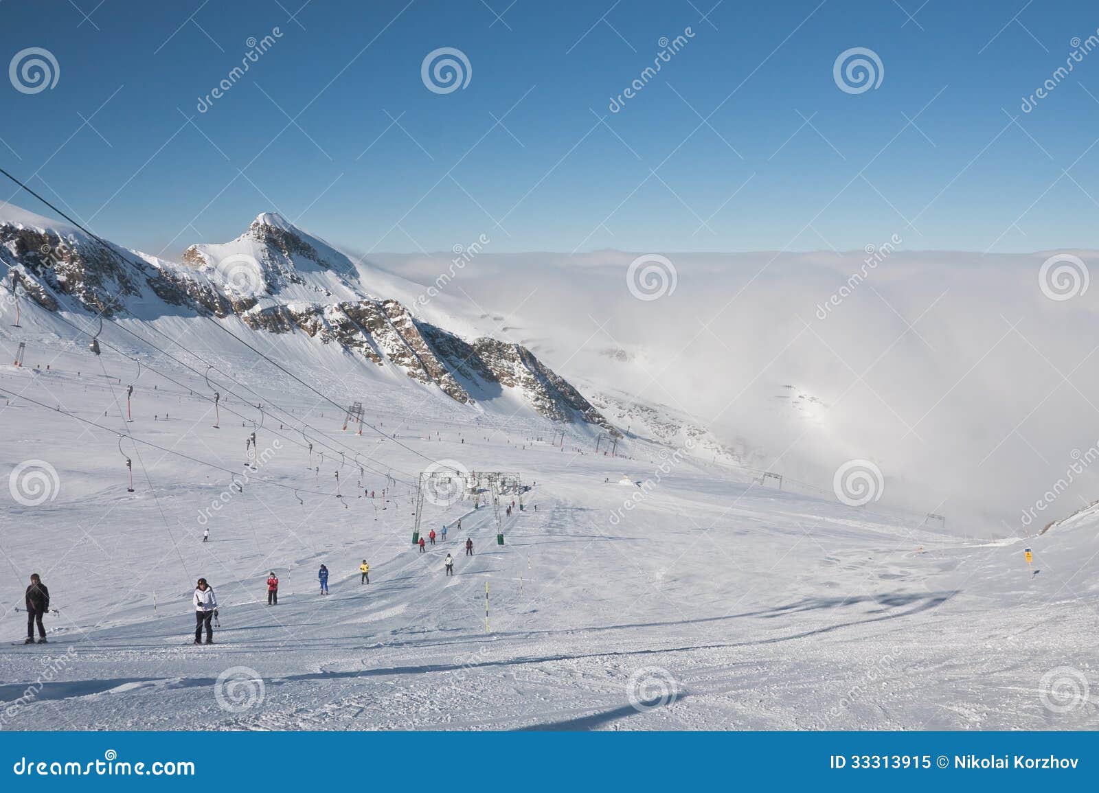Ski Resort of Kaprun,. Austria Stock Image - Image of kaprun, tops ...
