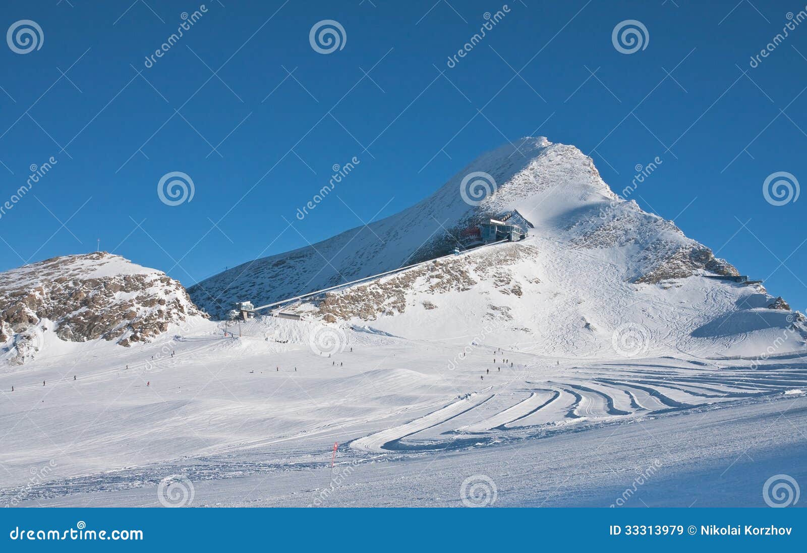 Ski Resort of Kaprun, Austria Stock Image - Image of range, panoramic ...