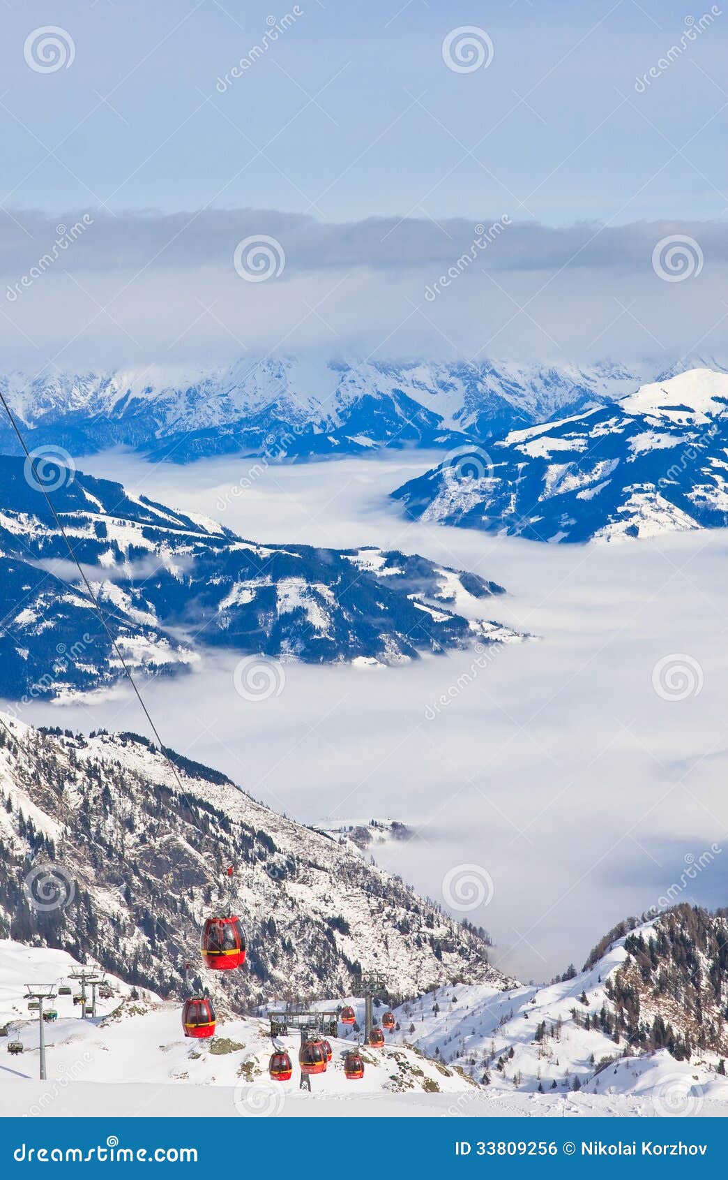 Ski Resort of Kaprun, Austria Stock Photo - Image of europe, range ...
