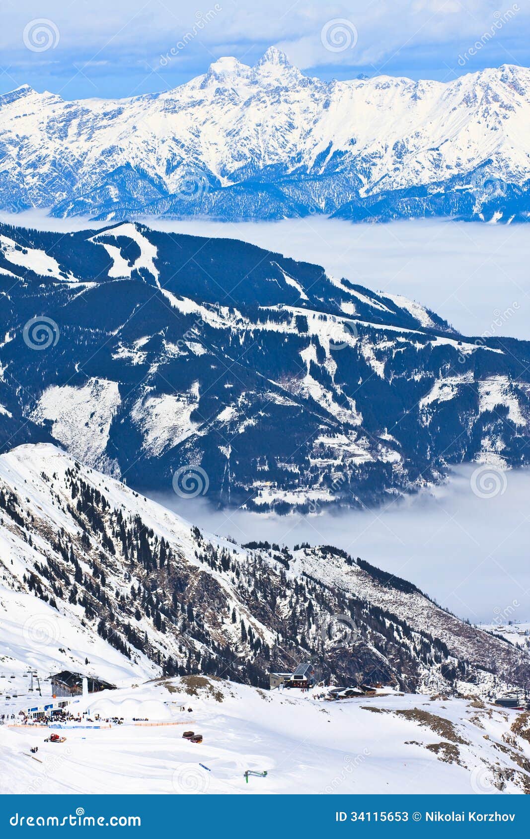 Ski Resort of Kaprun, Austria Stock Image - Image of hill, europe: 34115653