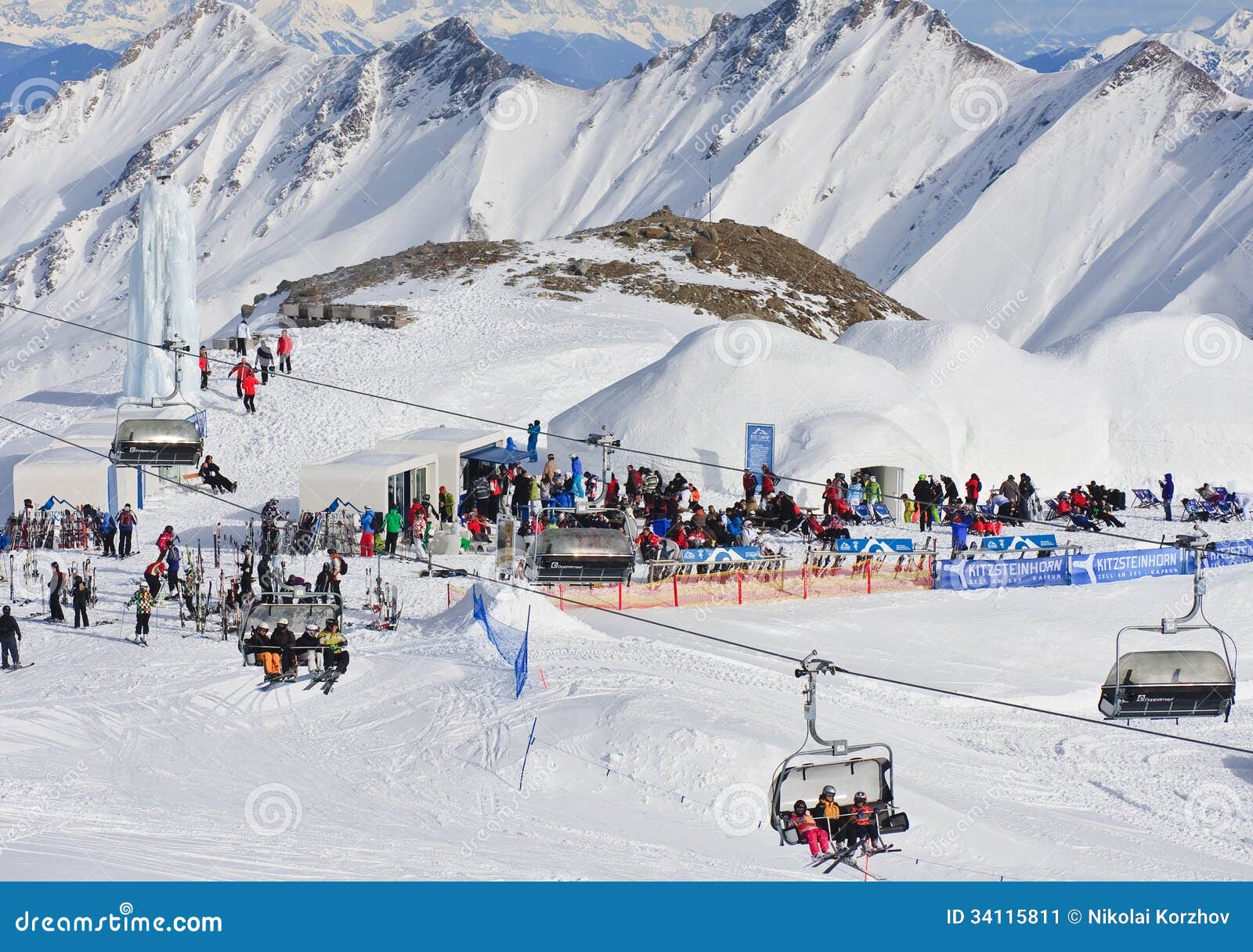 Ski Resort of Kaprun, Austria Editorial Photo - Image of active, icicle ...