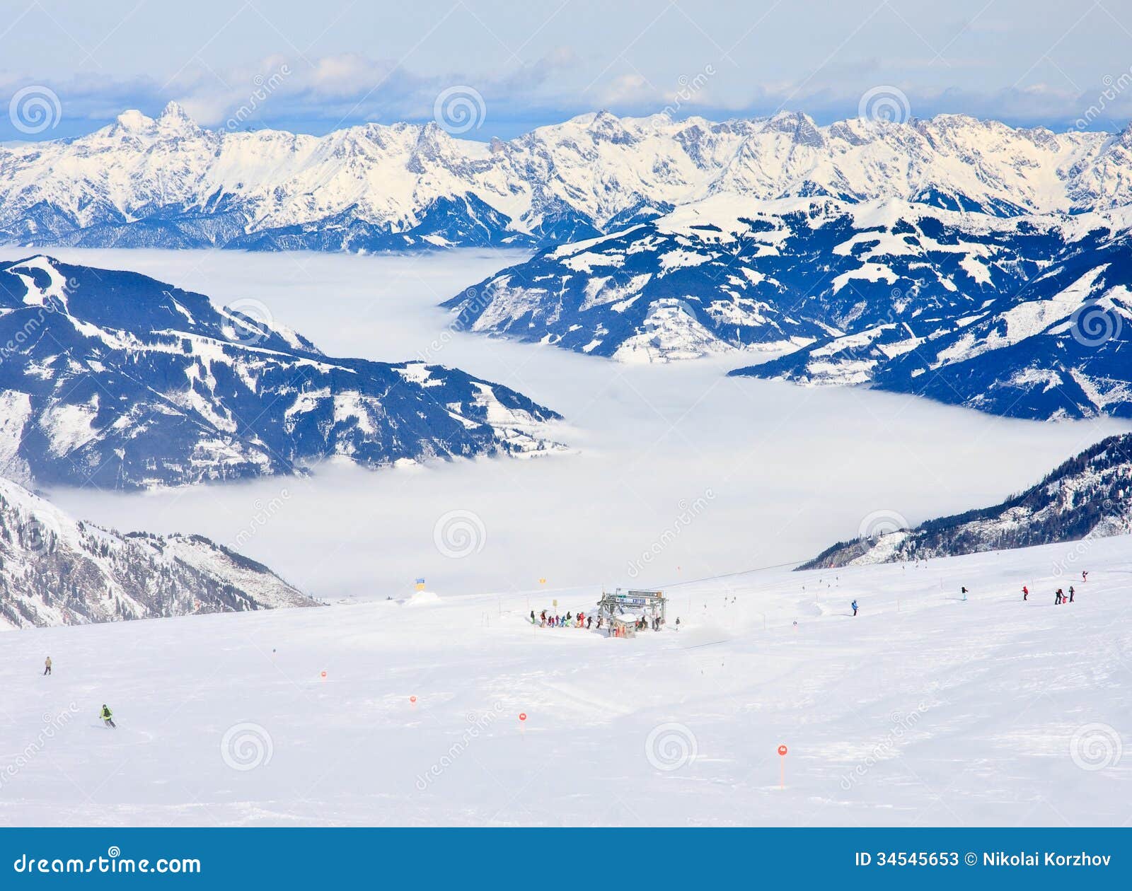 Ski Resort of Kaprun, Austria Stock Image - Image of clear, scenic ...