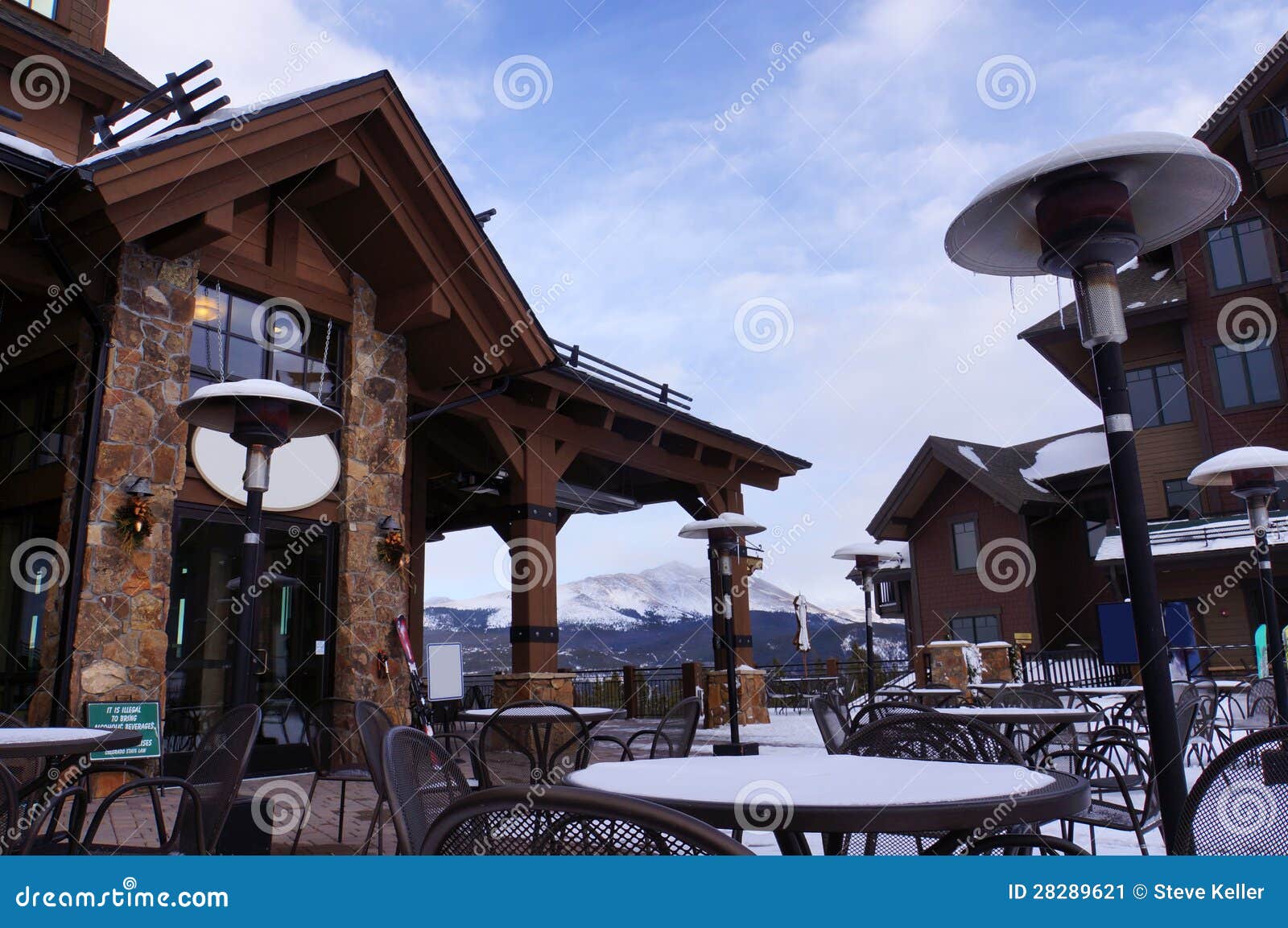 Ski resort lodge stock image. Image of chairlift, colorado - 28289621
